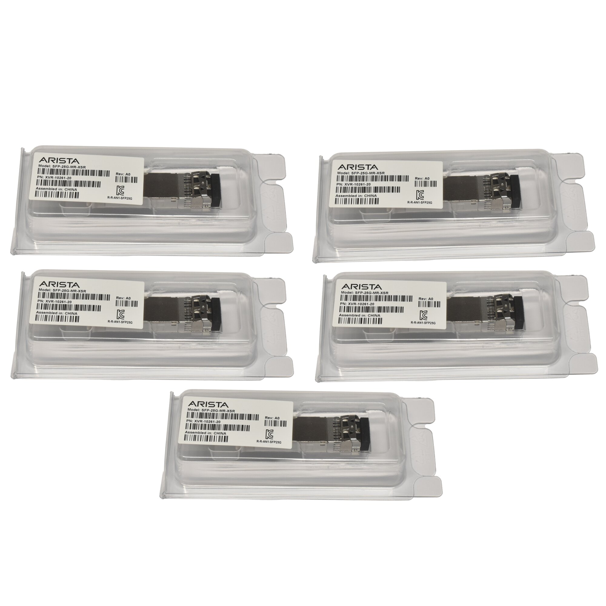 5x Arista Original GBIC SFP-25G-MR-XSR 10/25Gbps SFP28 850nm 400m XVR ...