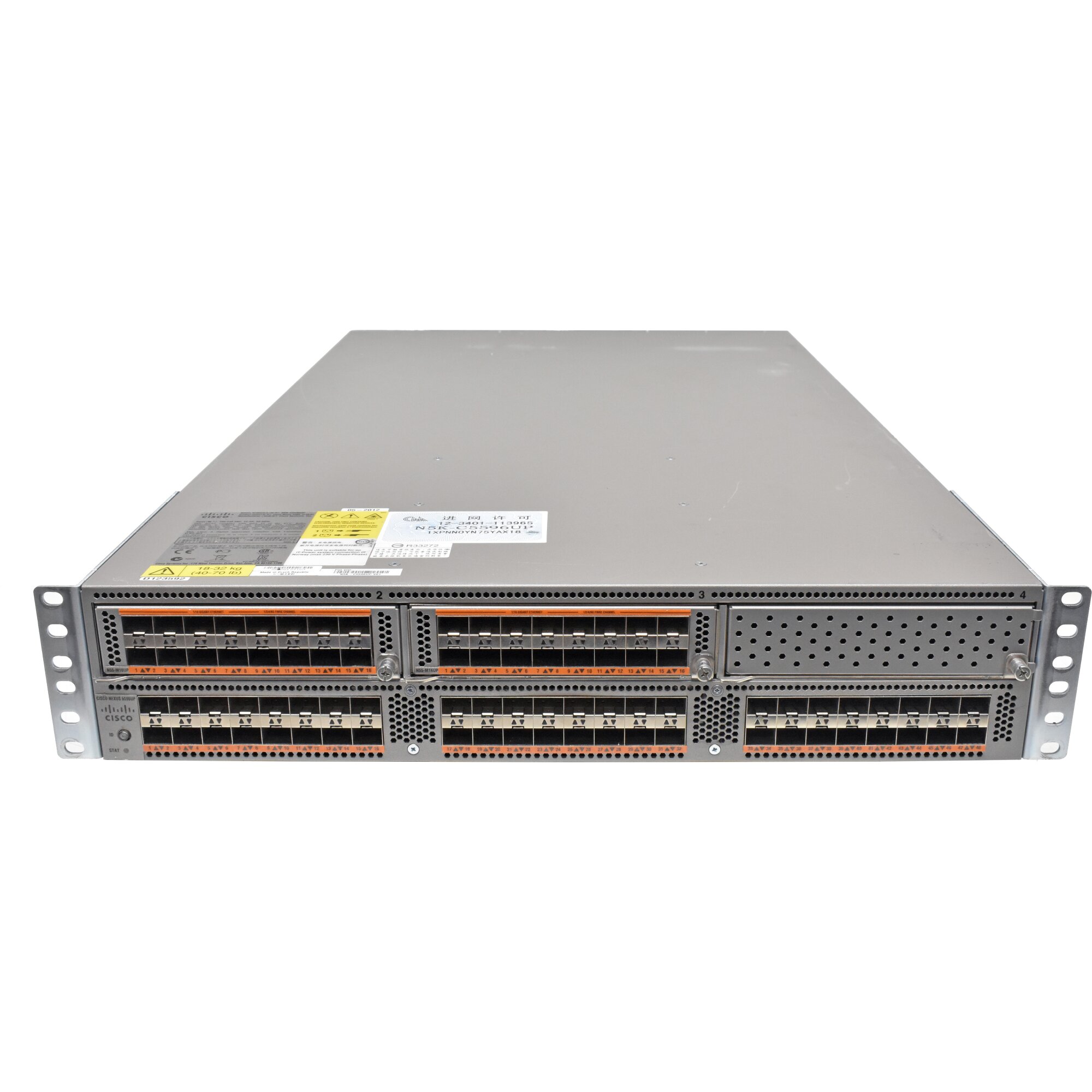 Cisco Nexus N5K-C5596UP 68-3884-03 48-Port 10GE/FC Switch 2x16-Port ...