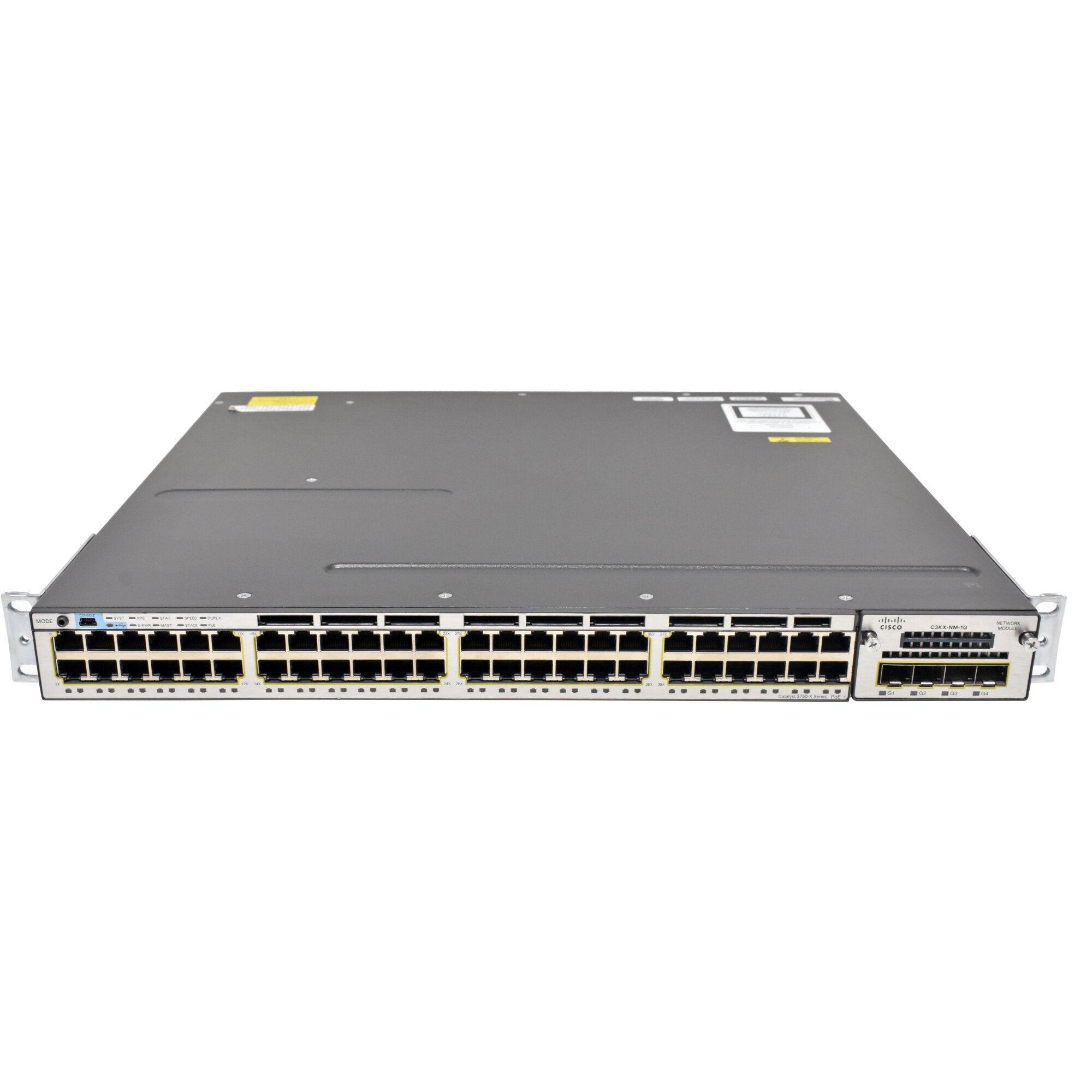 Cisco Catalyst WS-C3750X-48P-S 48-Port stackable PoE+ GE Switch ...