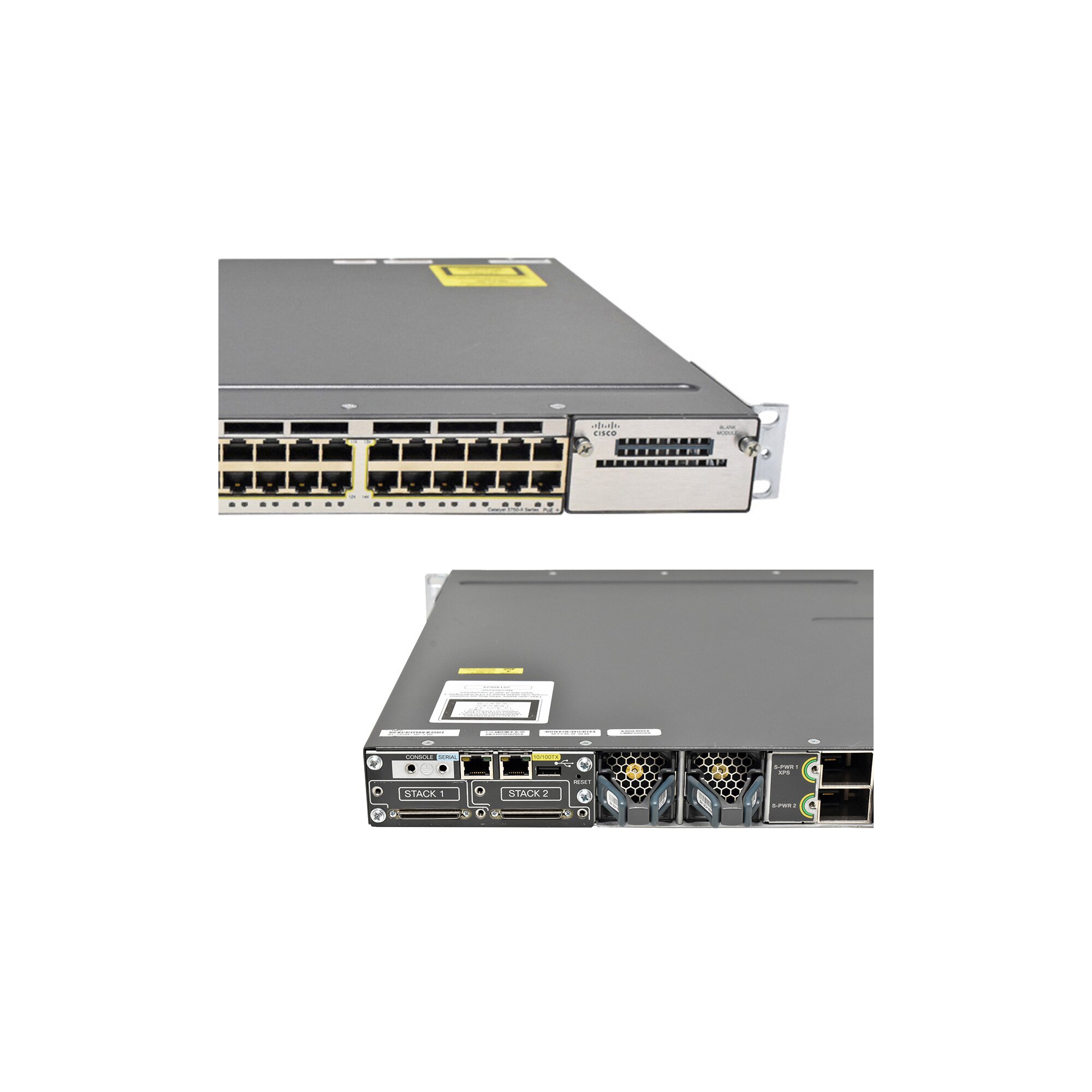 Cisco Catalyst WS-C3750X-24P-S 24-Port Stackable PoE GE Switch 2x PSU ...