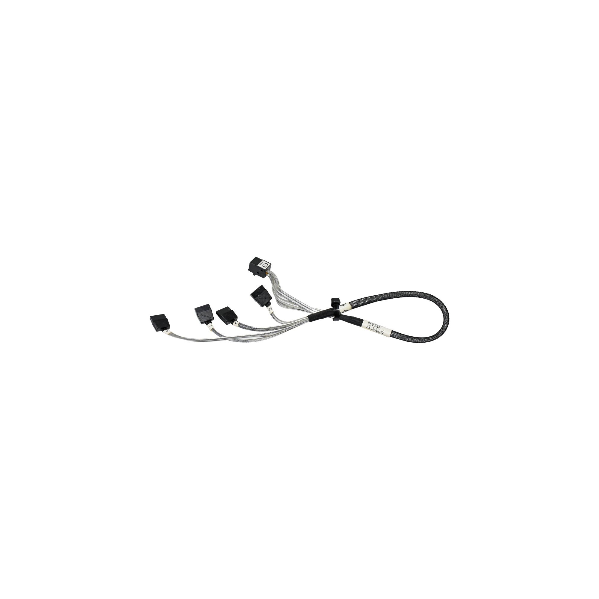 Amphenol Internal Mini SAS Kabel SFF-8643 / 4x SATA 6G 51cm RHS36-1894