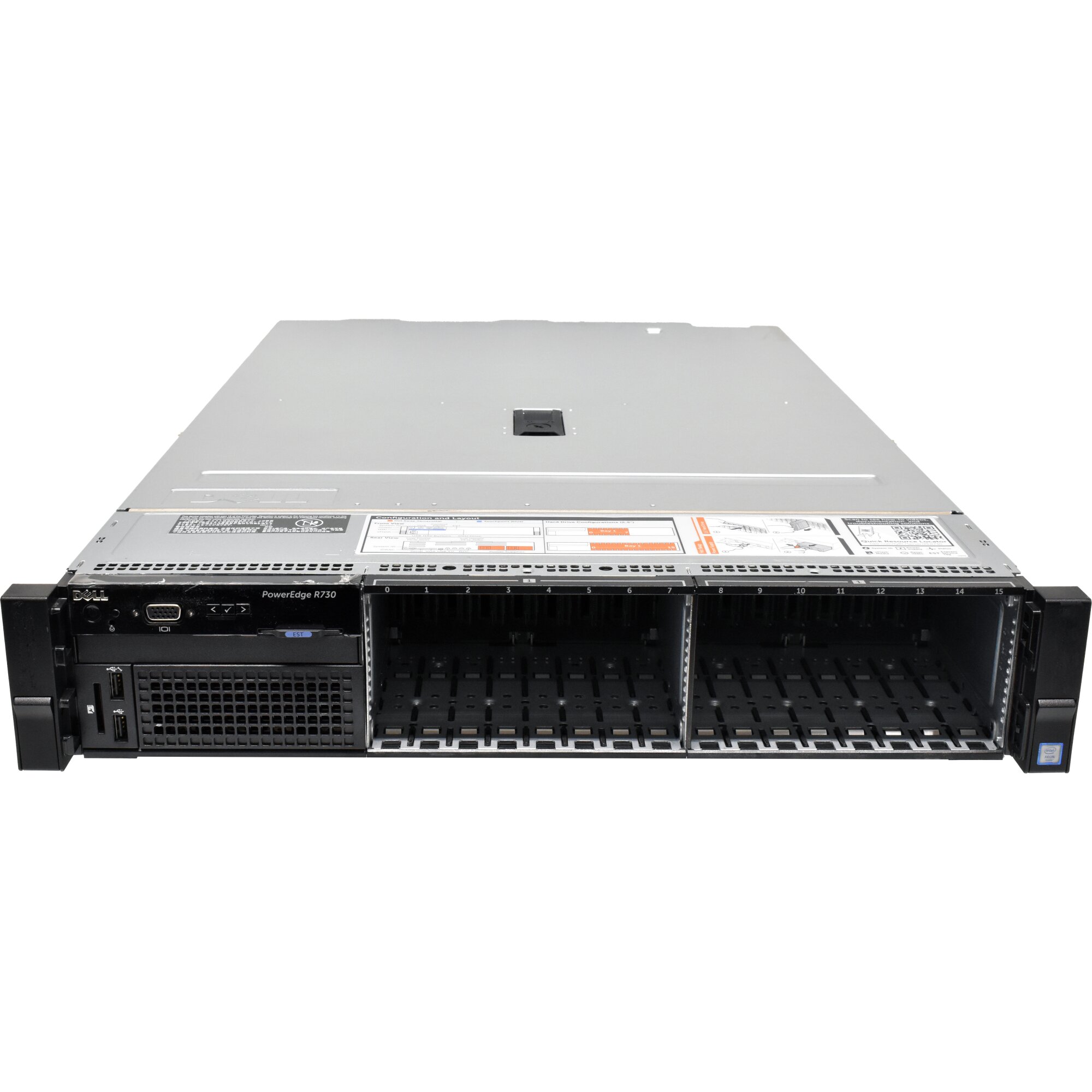 Dell PowerEdge R730 2xE5-2640 V4 64GB HDD 16x 2.5 Zoll Bay 16x300GB HDD 12G