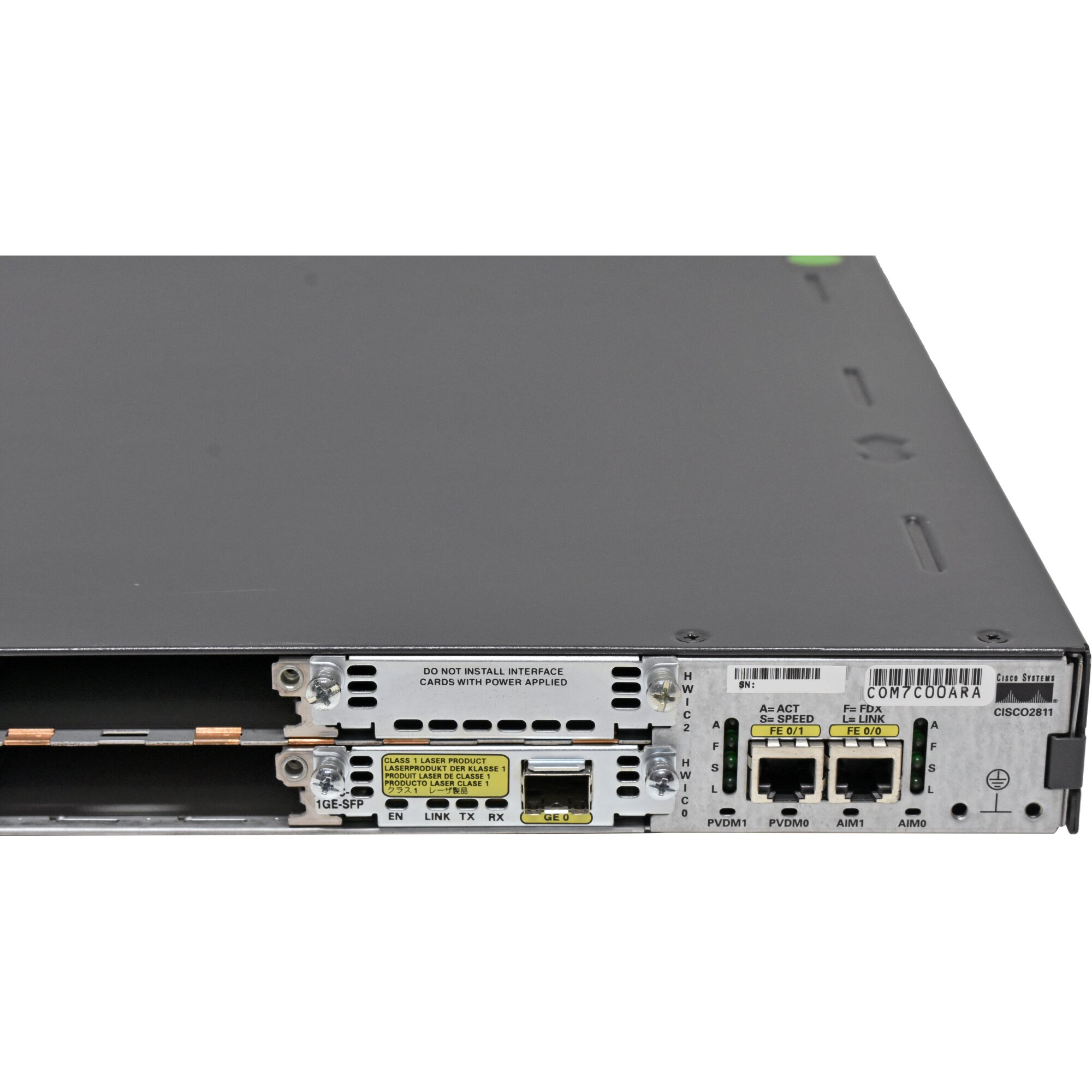 Cisco 2811 CISCO2811 Integrated Services Router + Modul HWIC-1GE-SFP ...