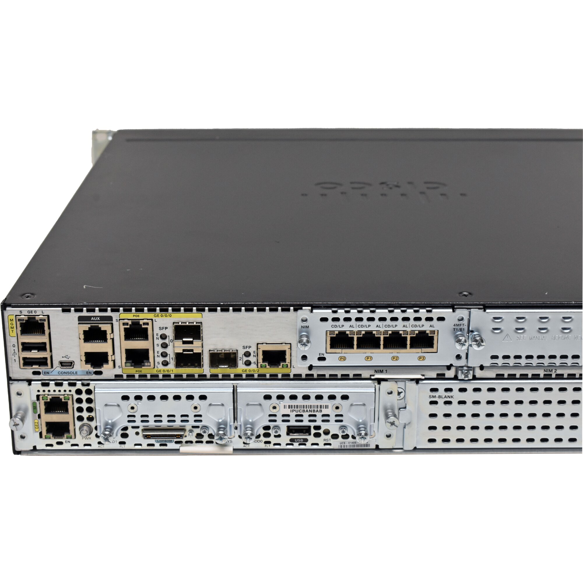 Cisco ISR4351/K9 GE Integrated Services Router + Module UCS-E140S-M2/K9 + NIM-4MFT-T1/E1 +1TB ...