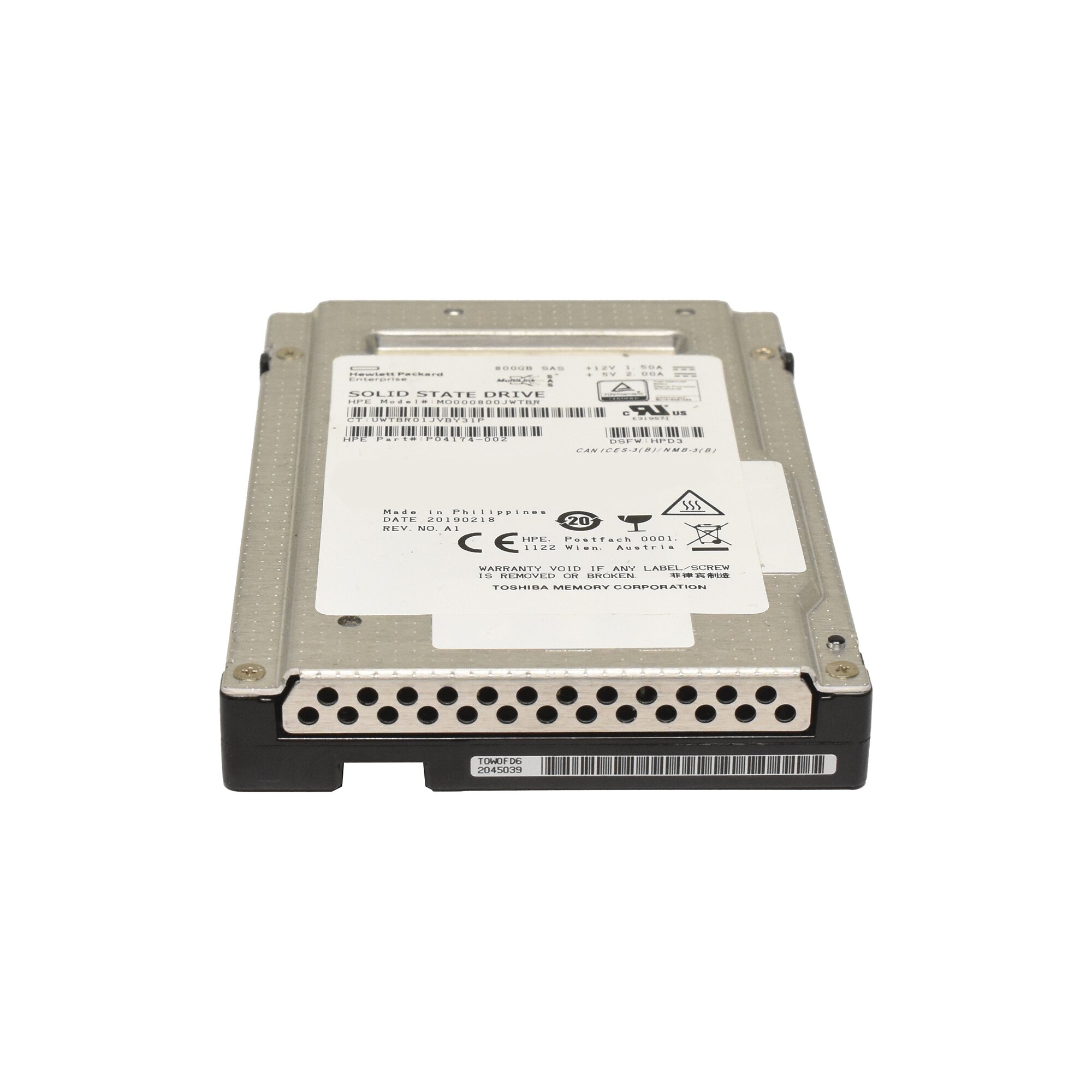 HP SSD MO000800JWTBR 800GB 2.5" SAS 12G SFF P04174-002 - Piospartslap