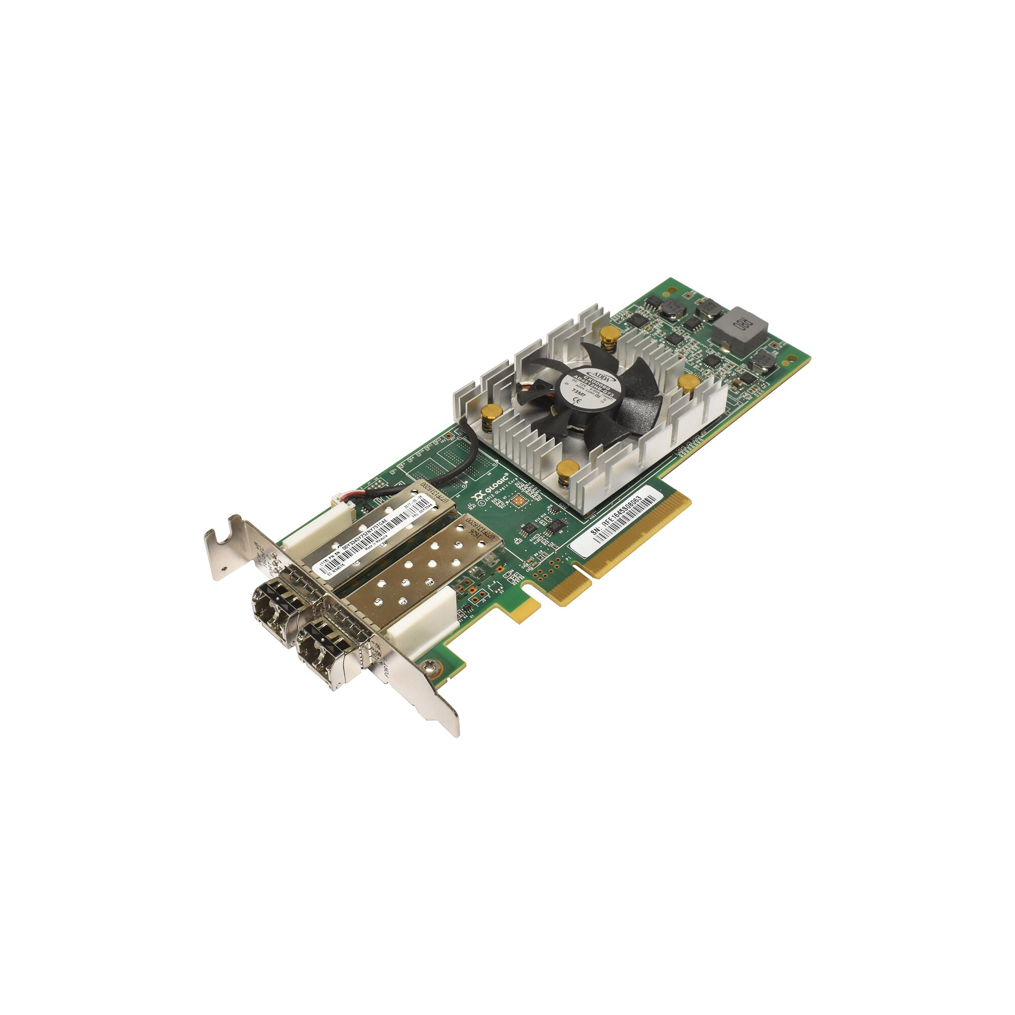 Lenovo QLogic QLE2662-LNVX Dual-Port 16Gb PCIe x8 FC Server Adapter 00Y3344 LP +2x GBICs