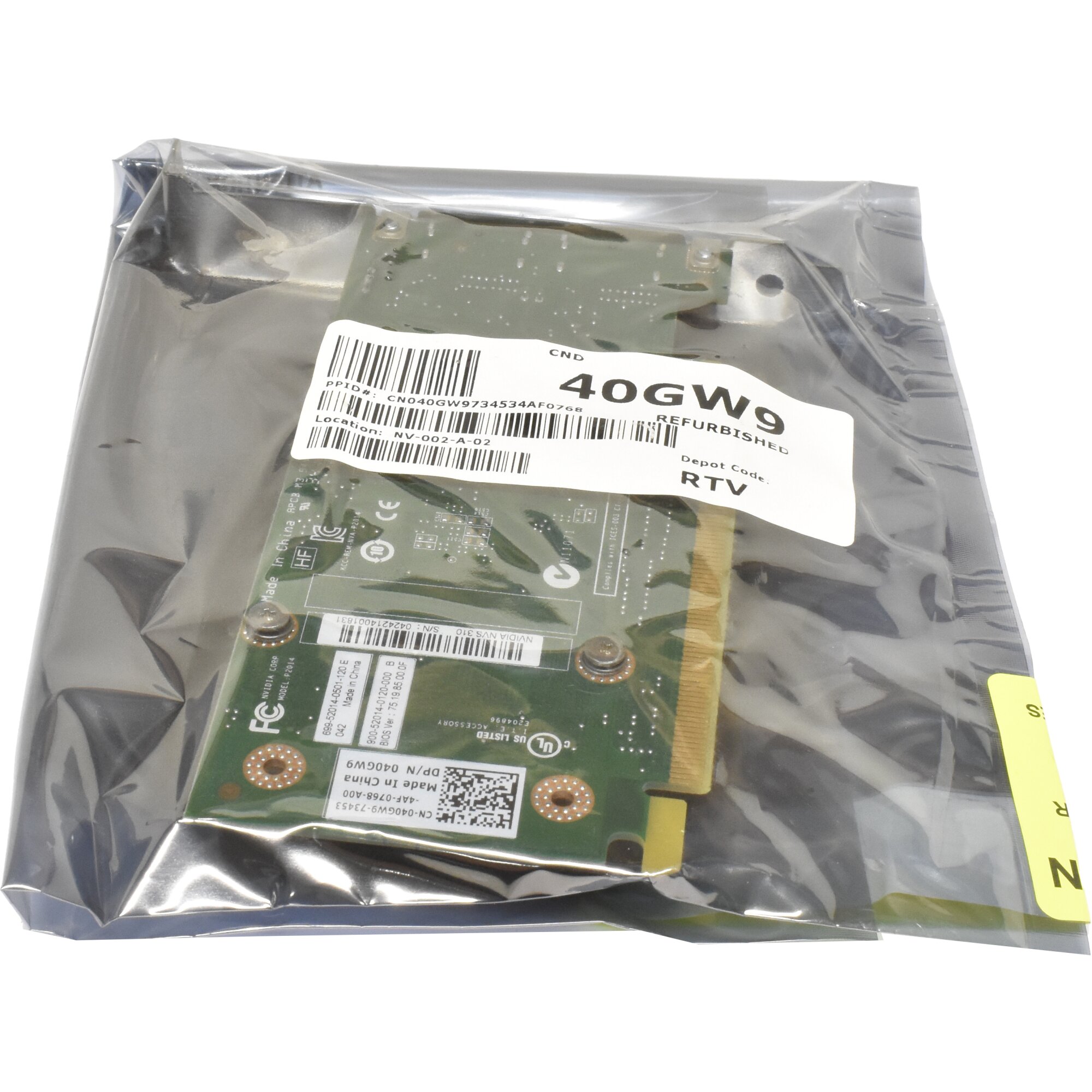 Dell NVidia NVS 310 040GW9 Graphics Card 512MB SDDR3 PCIe 2.0 x16 2x DP NEU