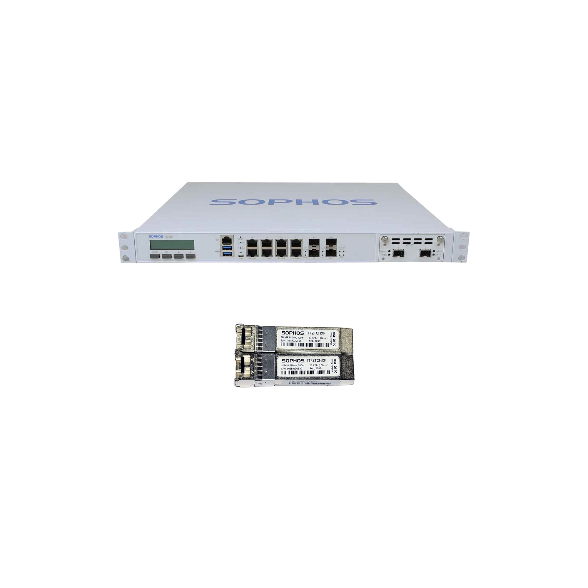 SOPHOS SG 330 Rev.2 Security Appliance +Module NIP-53020-B40 2x Mini GBIC