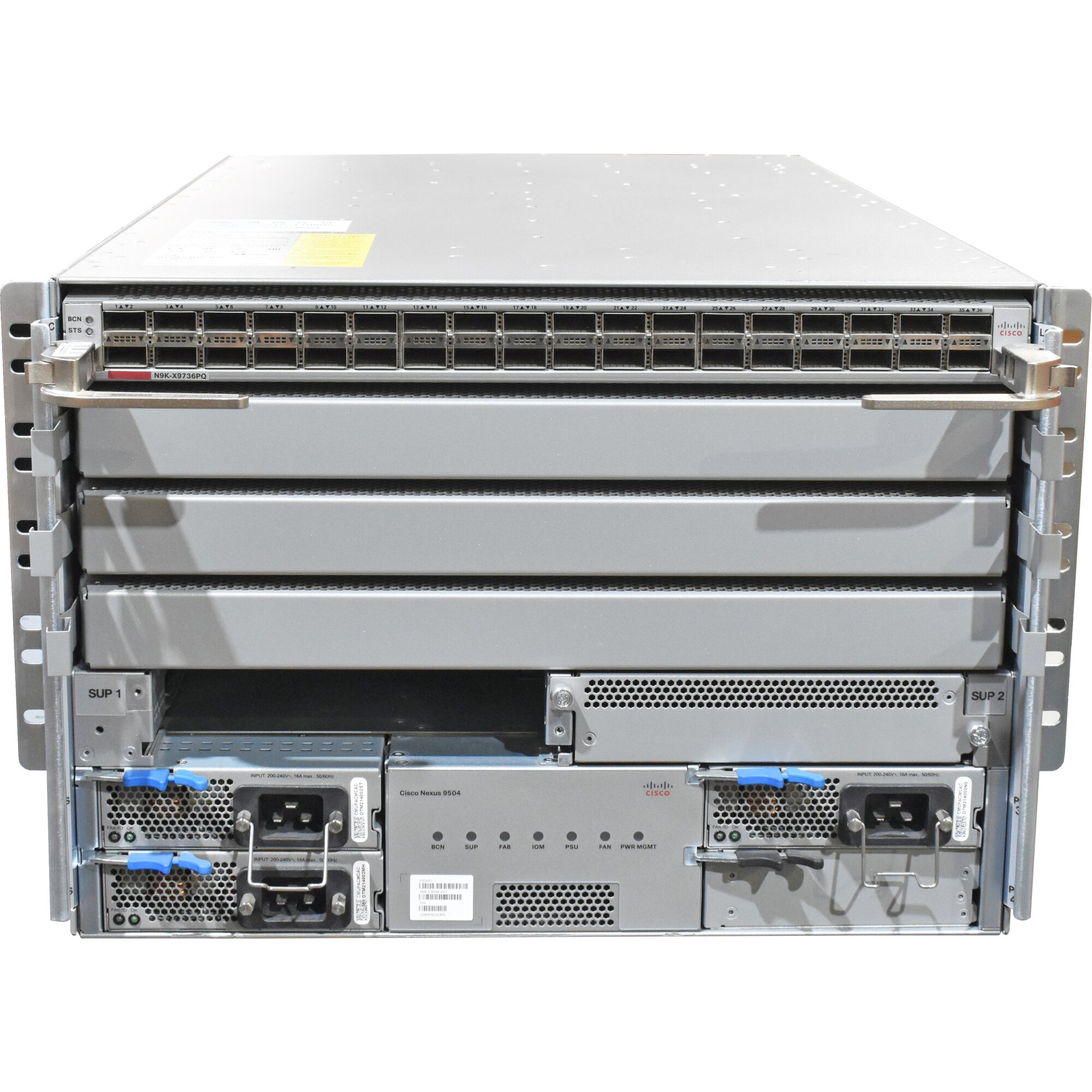 Cisco Nexus 9504 N9K-C9504 +Module N9K-X9736PQ 2x Module N9K-SC-A 3x ...