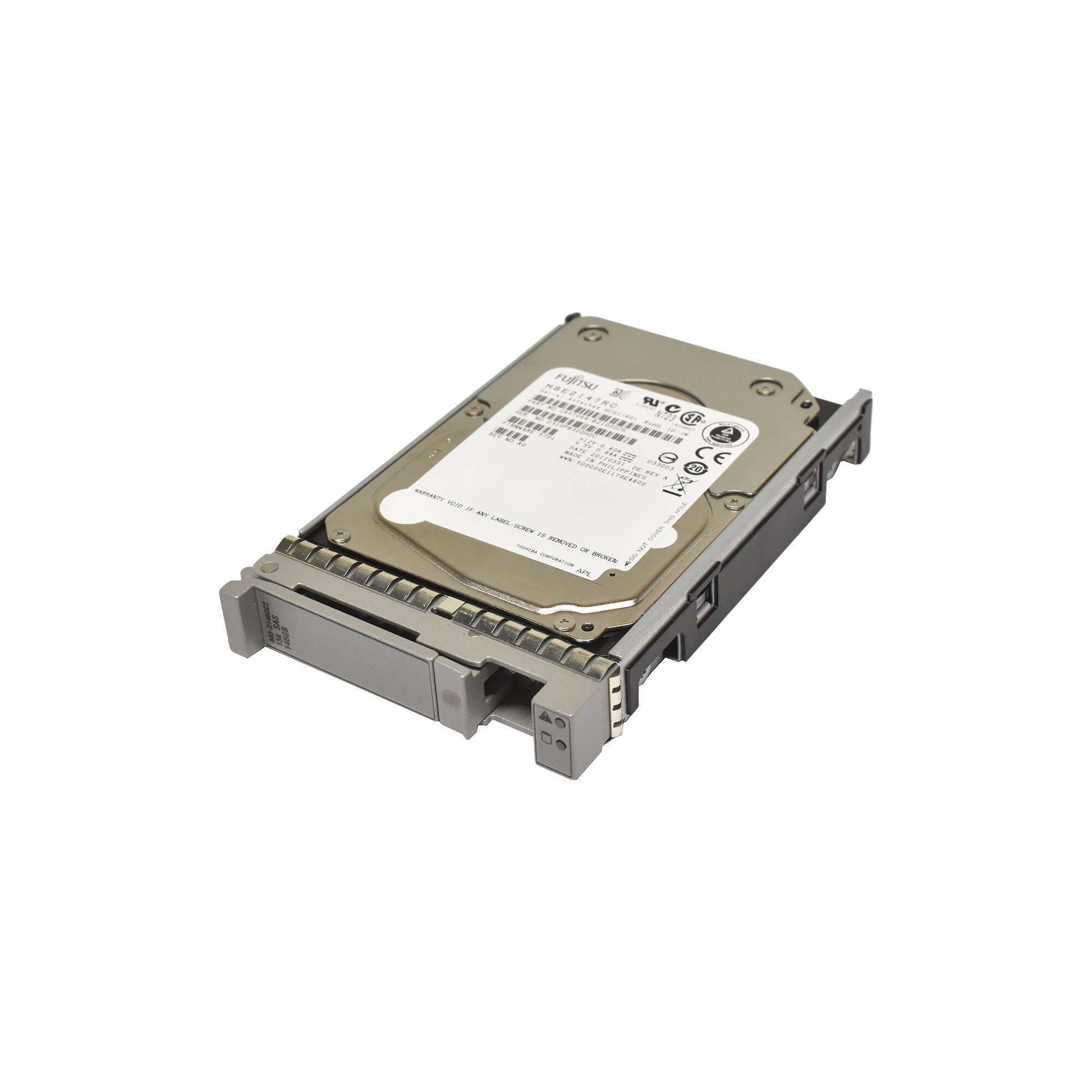 Fujitsu 146GB 2.5" 15K 6G SAS HDD Festplatte MBE2147RC A03-D146GC2 mit Rahmen