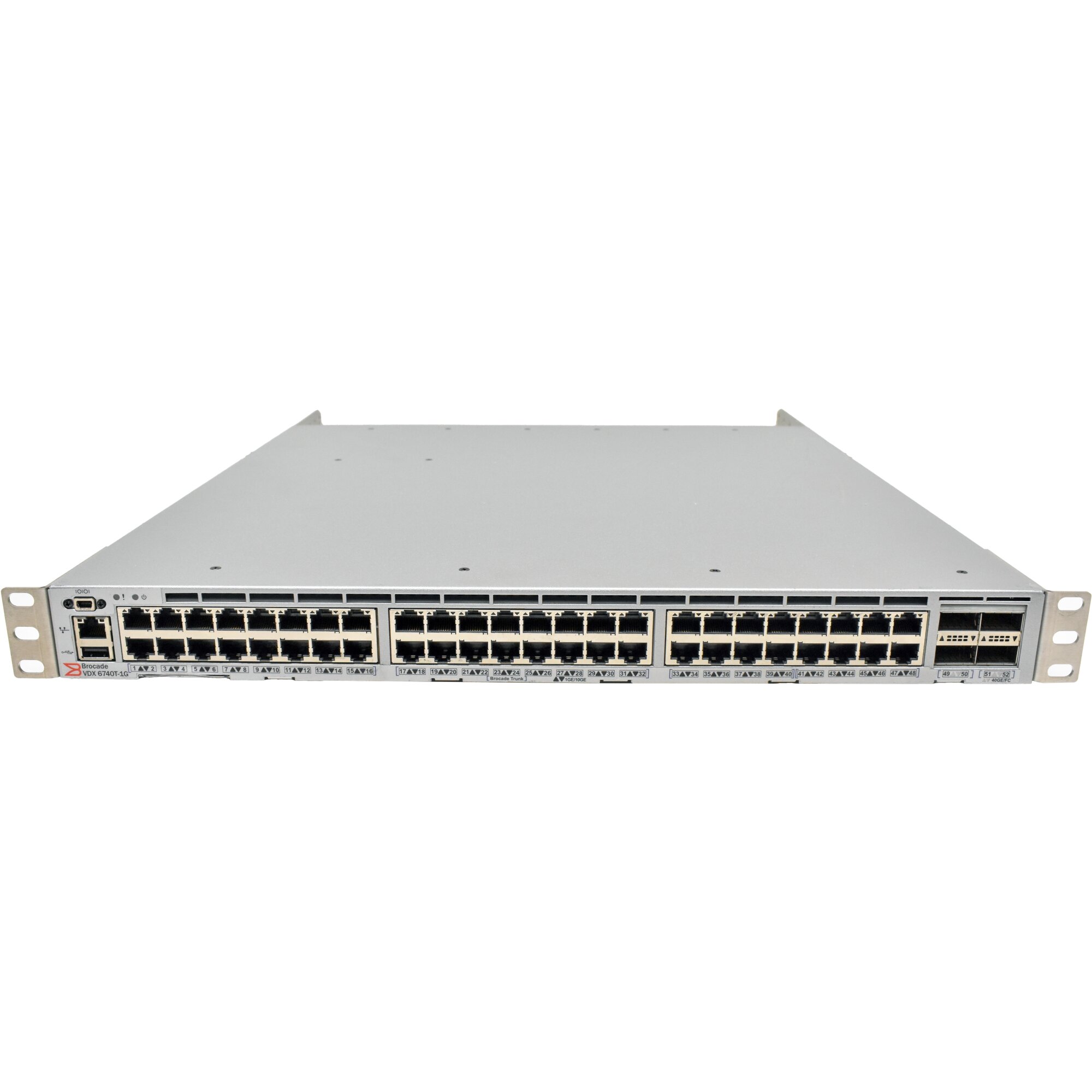 Brocade VDX 6740T-1G XBR-VDX6740T-56-1G-F 48-Port RJ-45 10GE Switch 4x ...