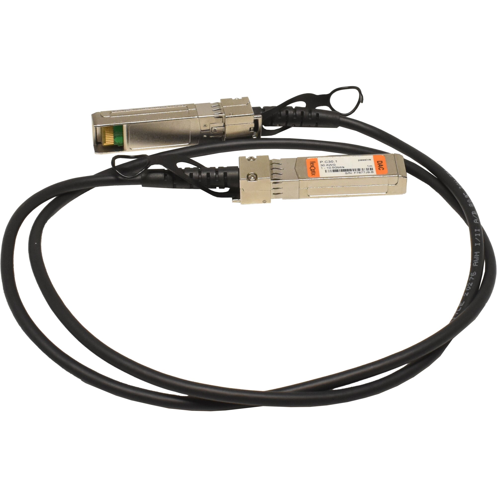 Flexoptix DAC Passive Kabel SFP+ / SFP+ 30AWG 1Gbit/s - 10.5 Gbit/s 1m ...