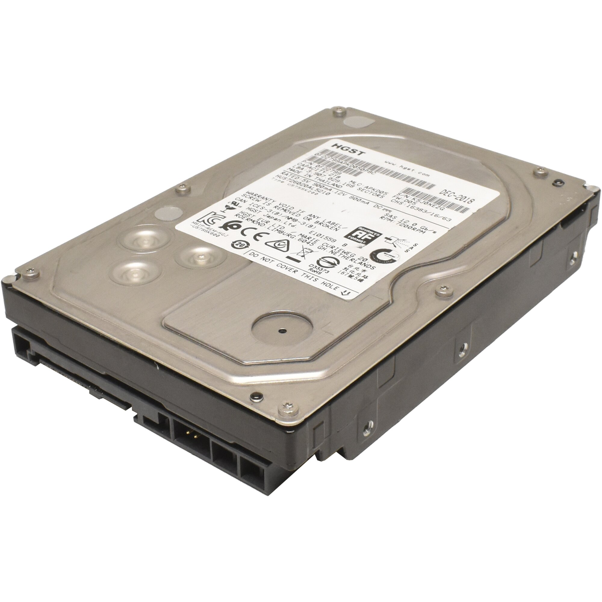 HGST 2TB 3.5" 7.2K 12G SAS HDD Festplatte HUS726020AL5210 0F22799 ...