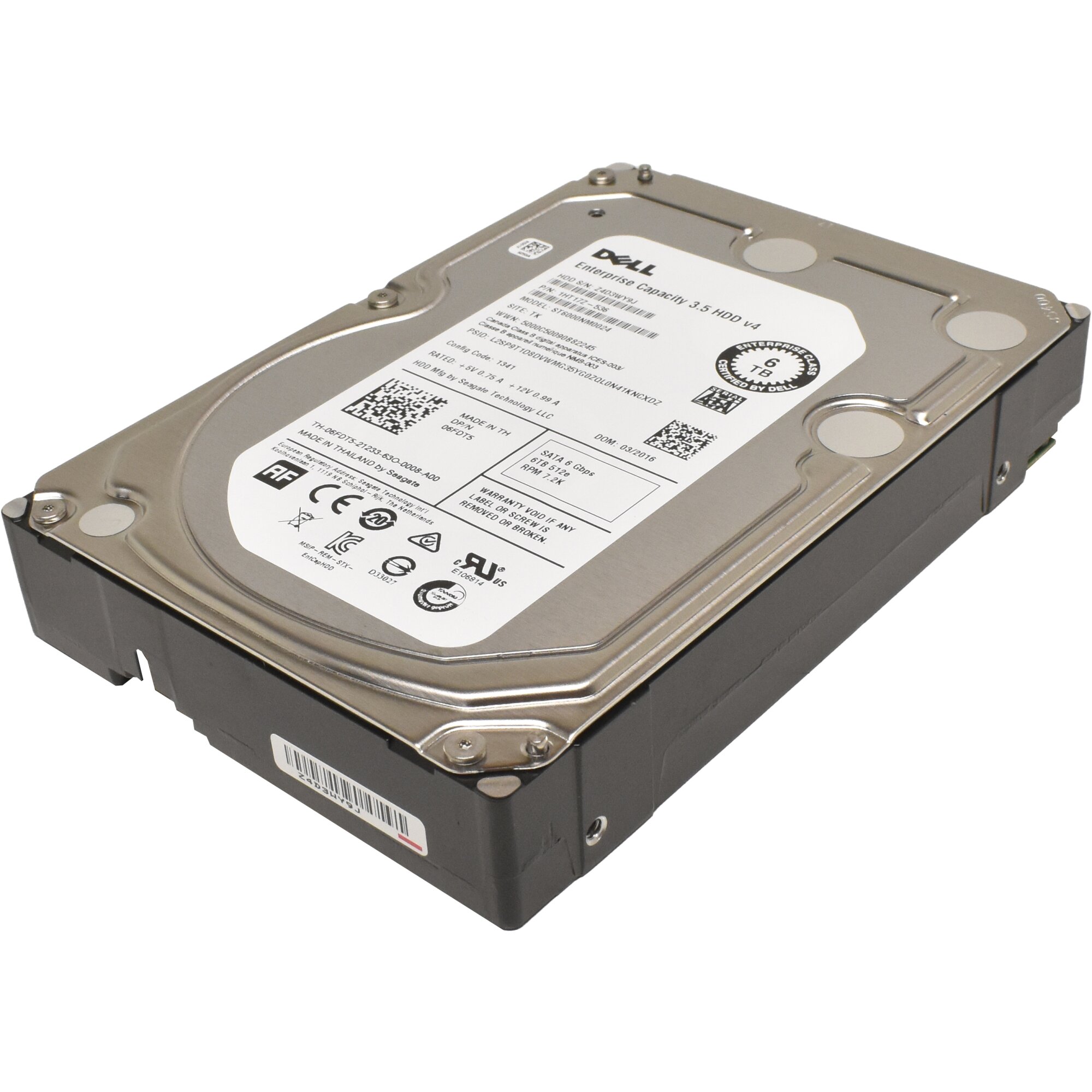 Dell Seagate 6TB 3.5" 7.2K 6G SATA HDD Festplatte ST6000NM0024 06FDT5 ...