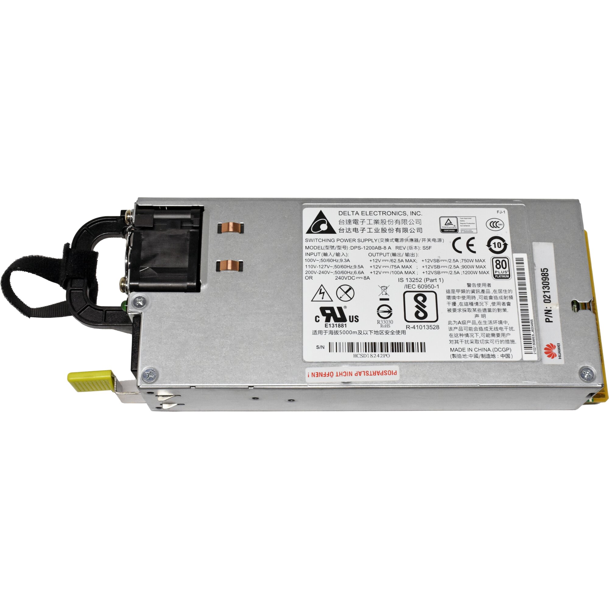 Huawei Delta 1200W Power Supply/Netzteil DPS-1200AB-8 A 02130985 ...