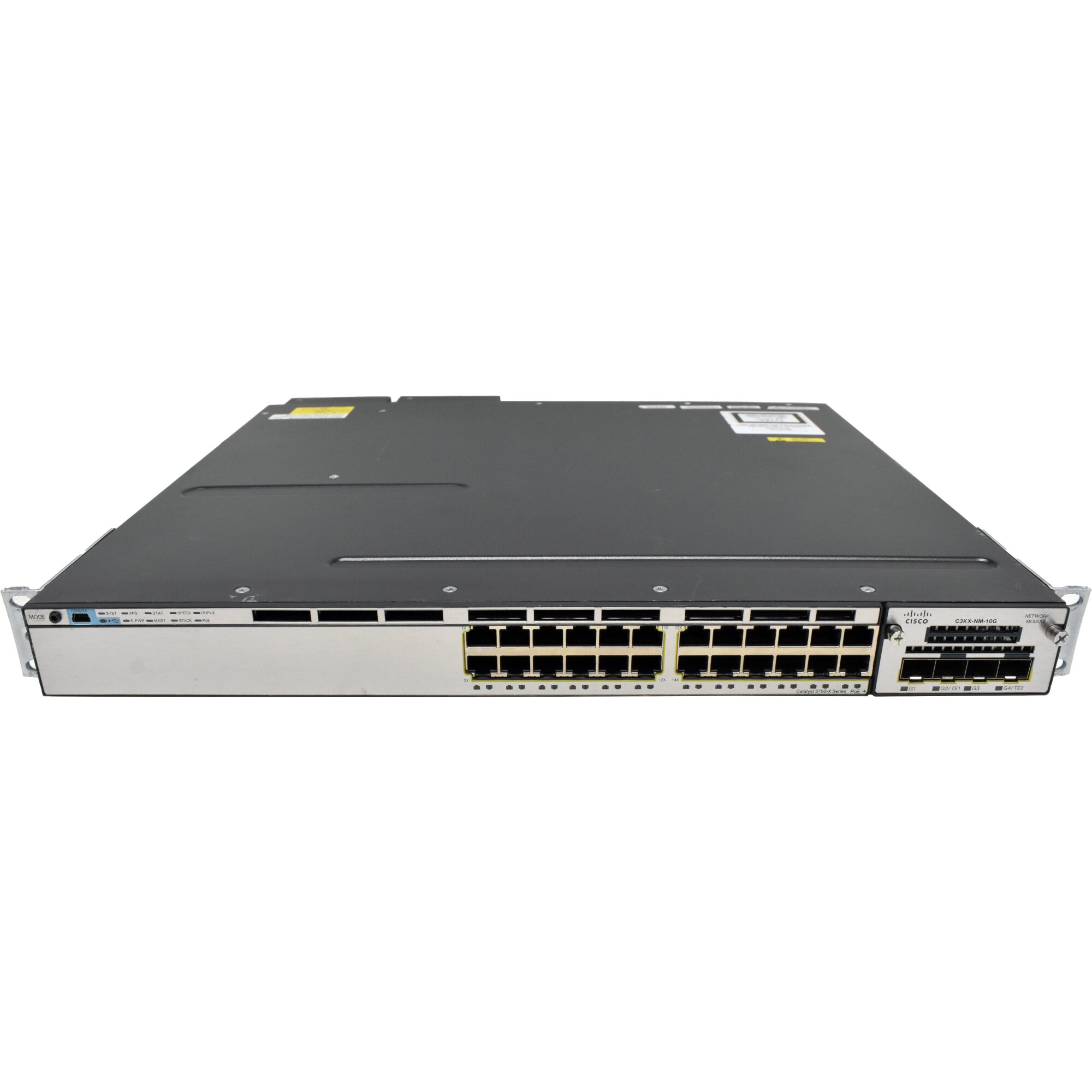 Cisco Catalyst WS-C3750X-24P-S 24-Port Stackable PoE GE Switch +Network ...