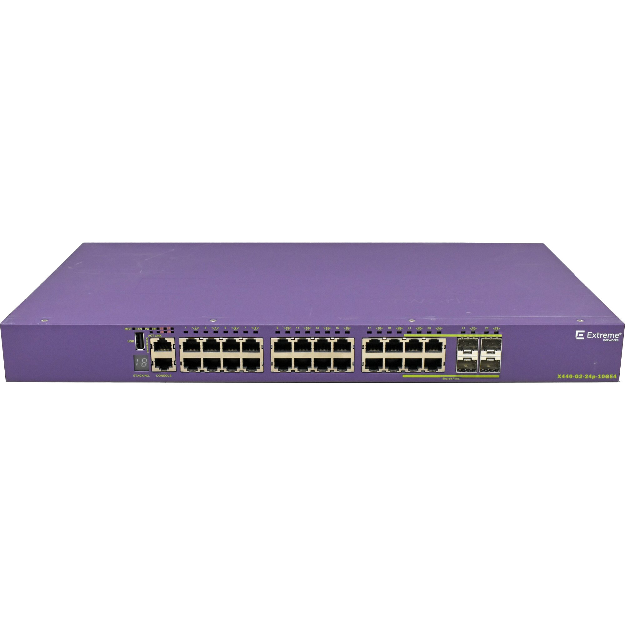 Extreme Summit X440-G2-24p-10GE4 24-Port PoE+ GE Switch 4+4 SFP/SFP+ ...