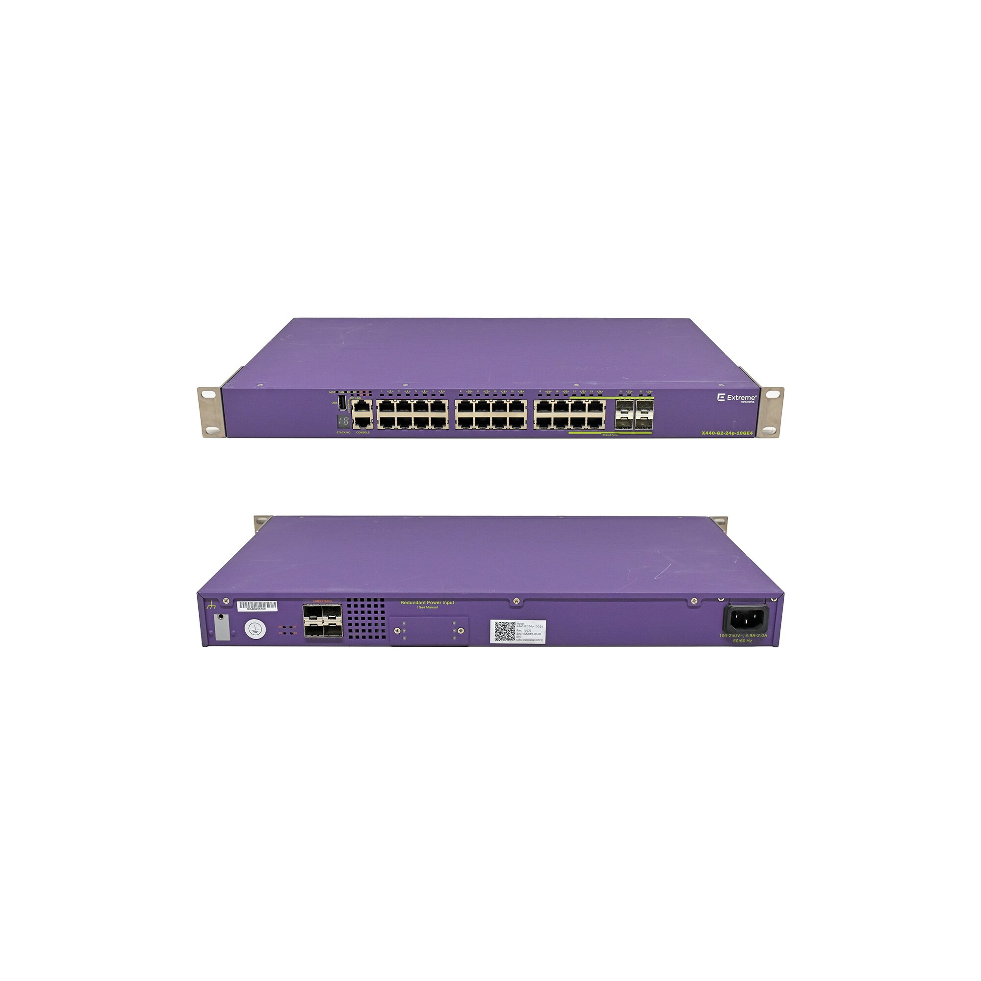 Extreme Summit X440-G2-24p-10GE4 24-Port PoE+ GE Switch 4+4 SFP/SFP+ ...