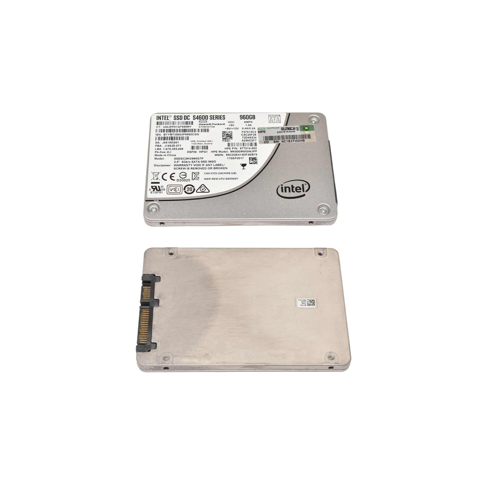 Intel SSD DC S4600 Series 960GB 2.5“ 6Gbps SATA SSDSC2KG960G7P