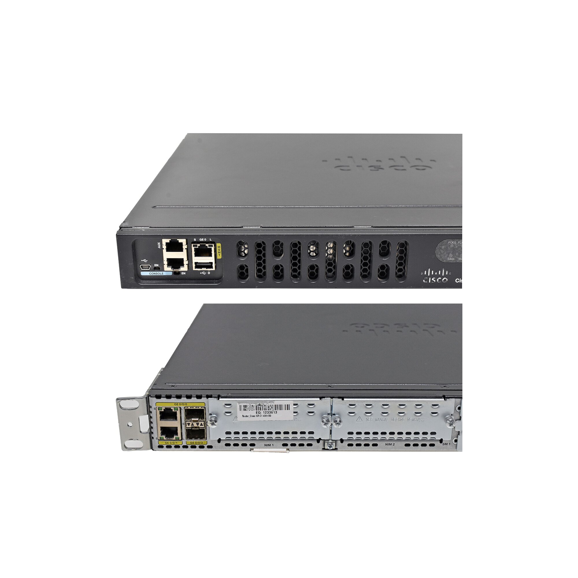 Cisco 4300 Series ISR4331/K9 GE Integrated Services Router +Rack Ears ...