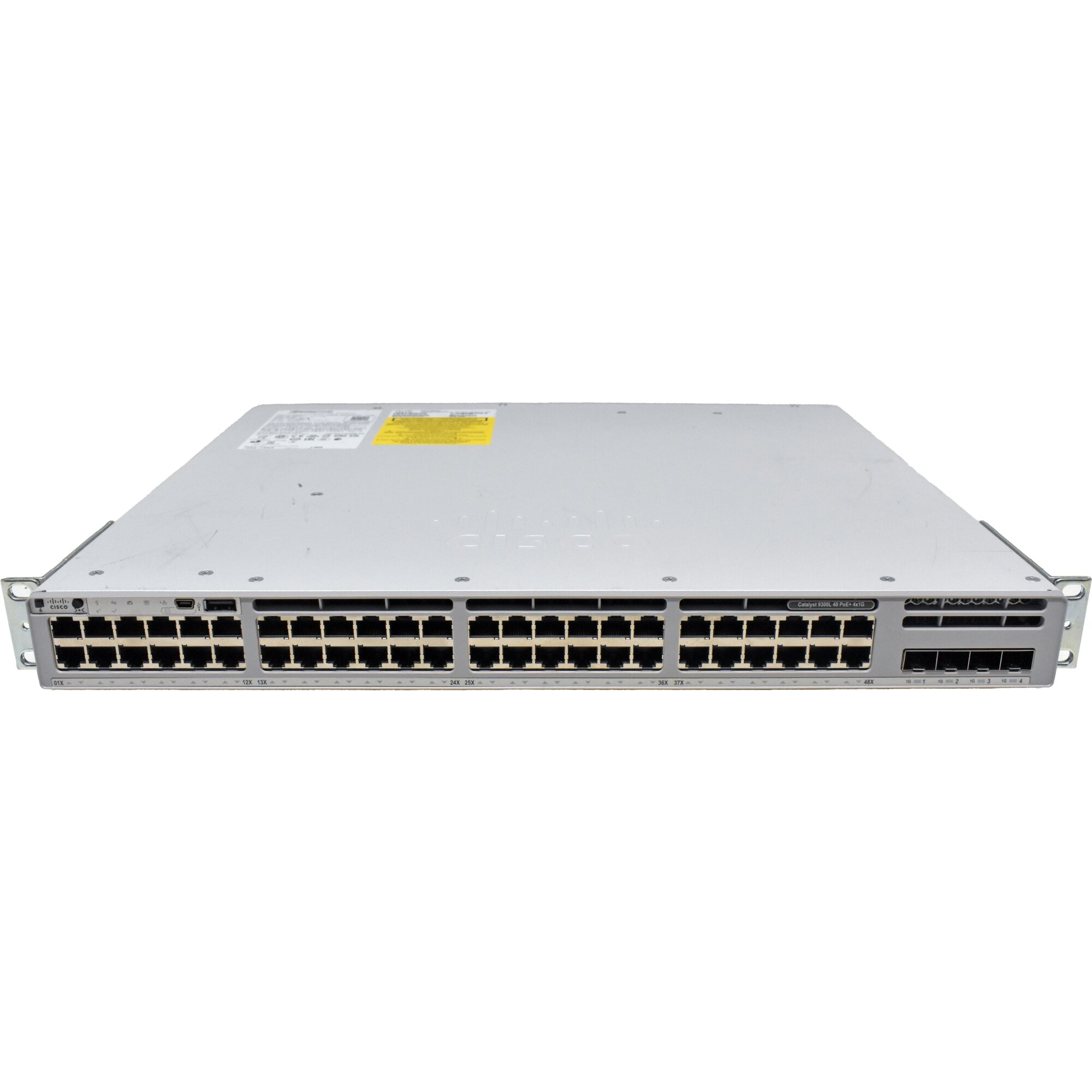 Cisco Catalyst C9300L-48P-4G-E 48-Port PoE+ GE Switch 4x 1G SFP 2x PSU Rack Ears - Piospartslap