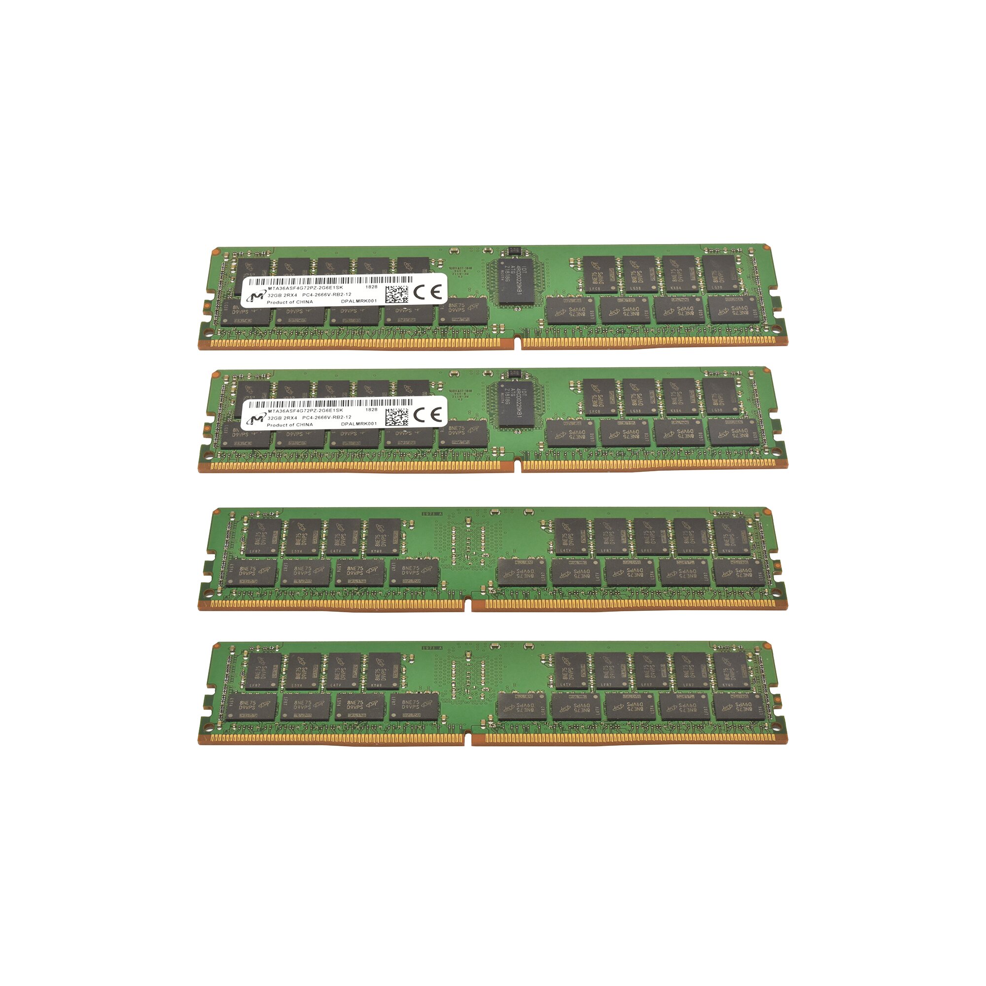 128 GB Micron 4x 32GB 2Rx4 PC4-2666V-RB2-12 Server RAM ECC DDR4 ...