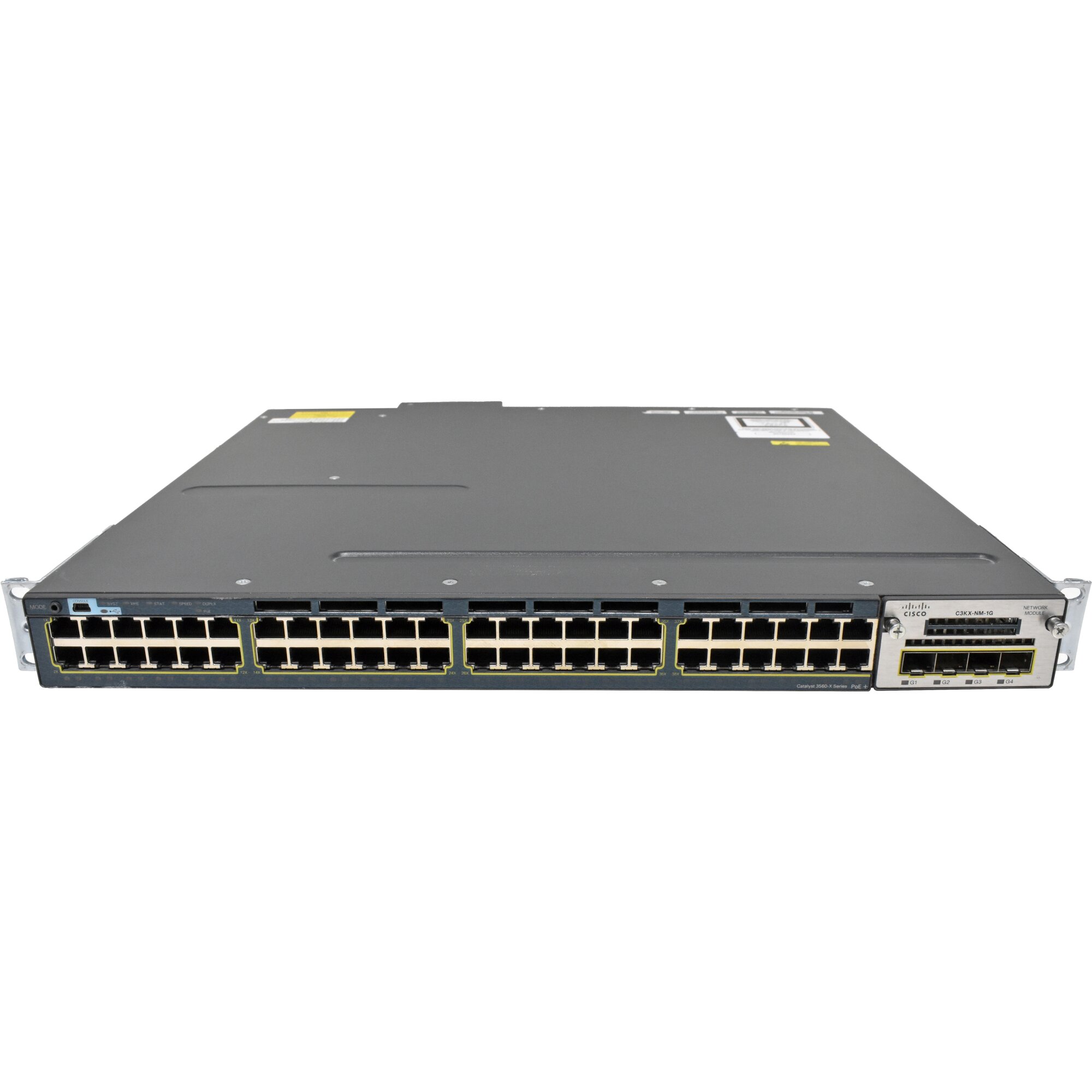 Cisco Catalyst WS-C3560X-48PF-S 48-Port RJ-45 PoE+ GE Switch +C3KX-NM ...