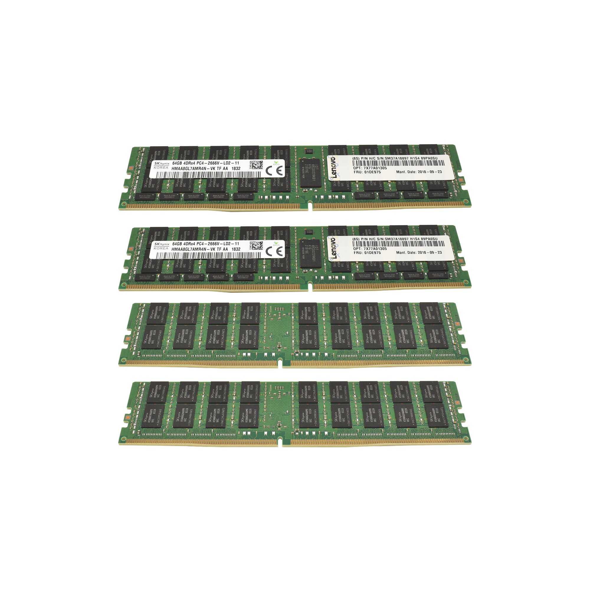 256GB Lenovo SKhynix 4x 64GB 4DRx4 PC4-2666V-L DDR4 RAM HMAA8GL7AMR4N ...