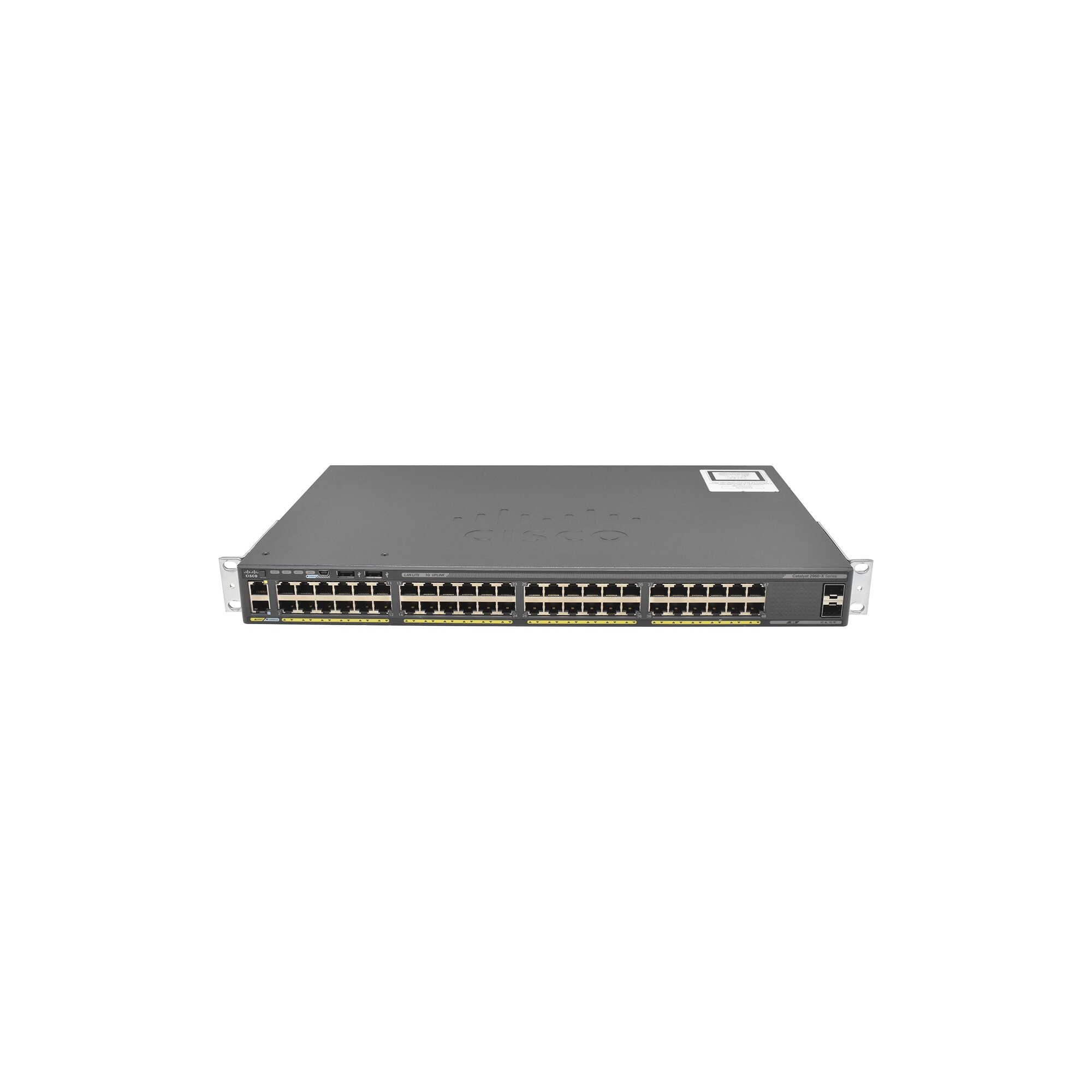 Cisco WS-C2960X-48TS-LL 48-Port RJ-45 GE Switch 2x SFP GE +Rack Ears