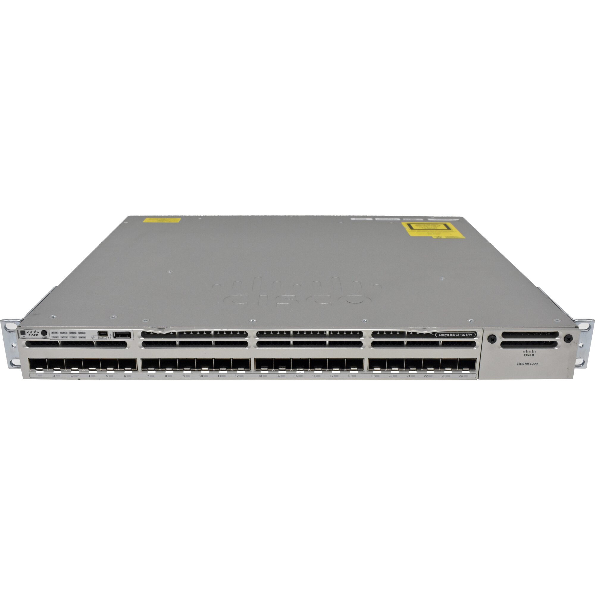 Cisco WS-C3850-24XS-S 24-Port stackable 10 GE Switch 2x PSU +Rack Ears ...