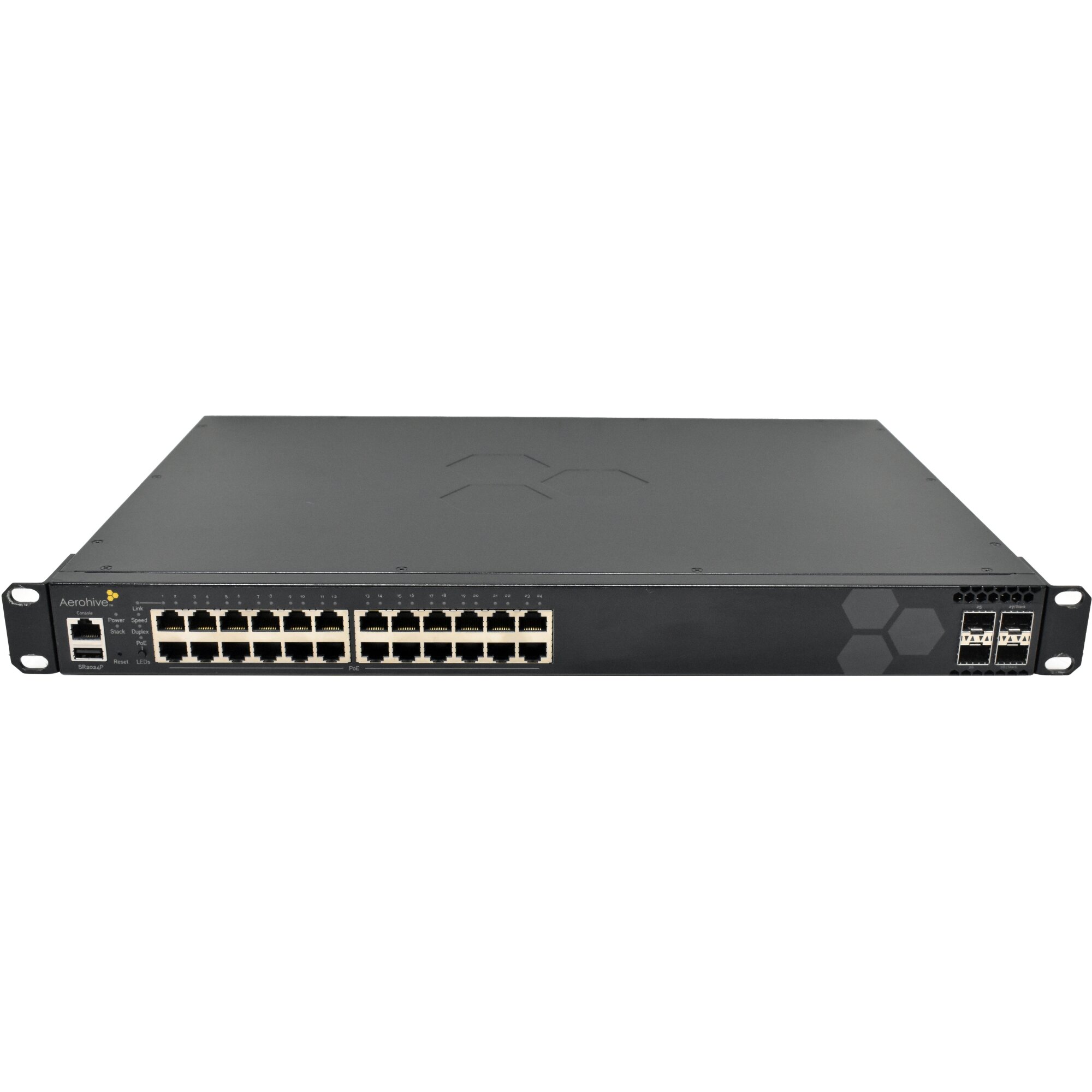 Aerohive AH-SR2024P 24-Port PoE+ RJ-45 GE Switch 4x 1G SFP +Rack Ears ...