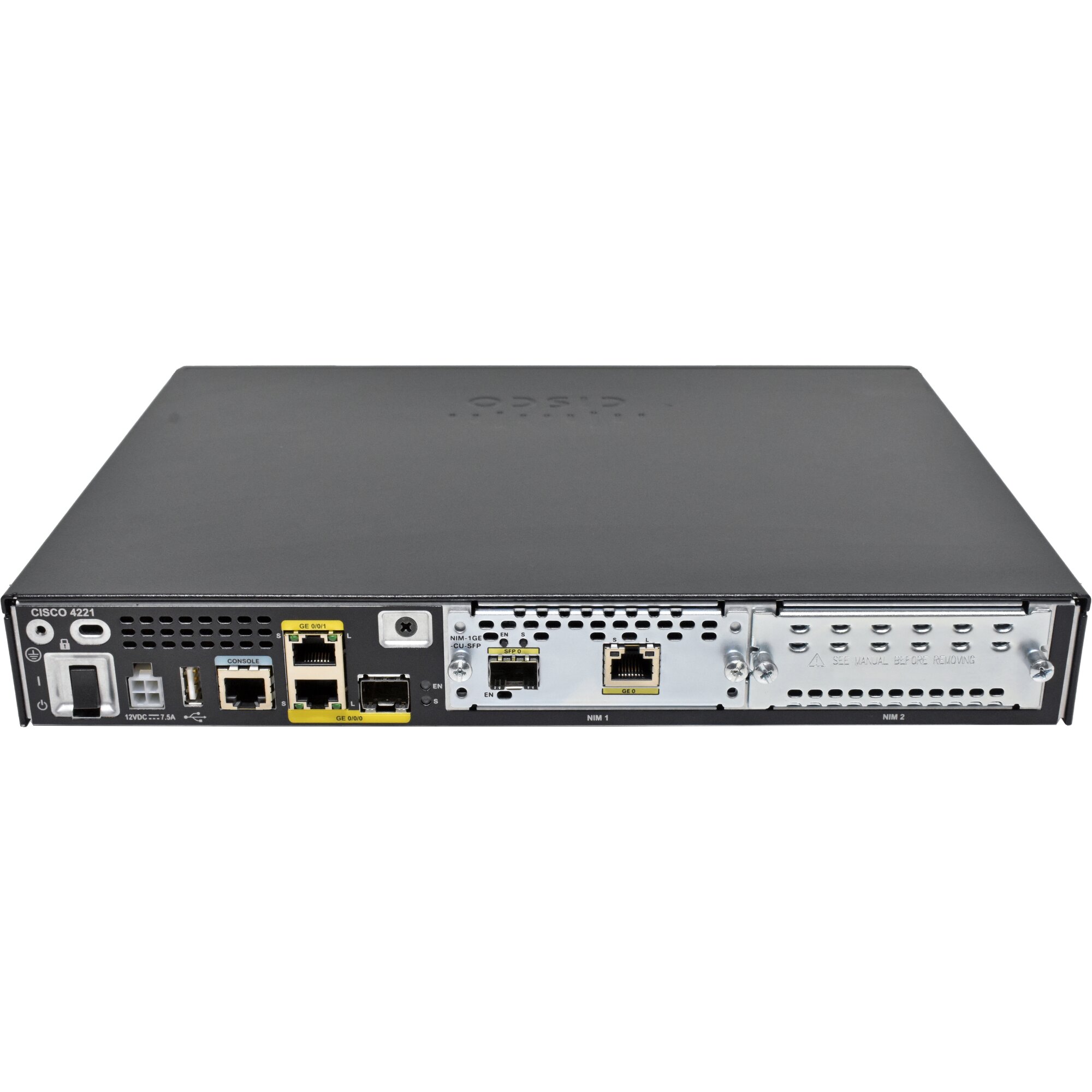 Cisco 4200 Series ISR4221/K9 GE Integrated Services Router +WAN NIM-1GE ...