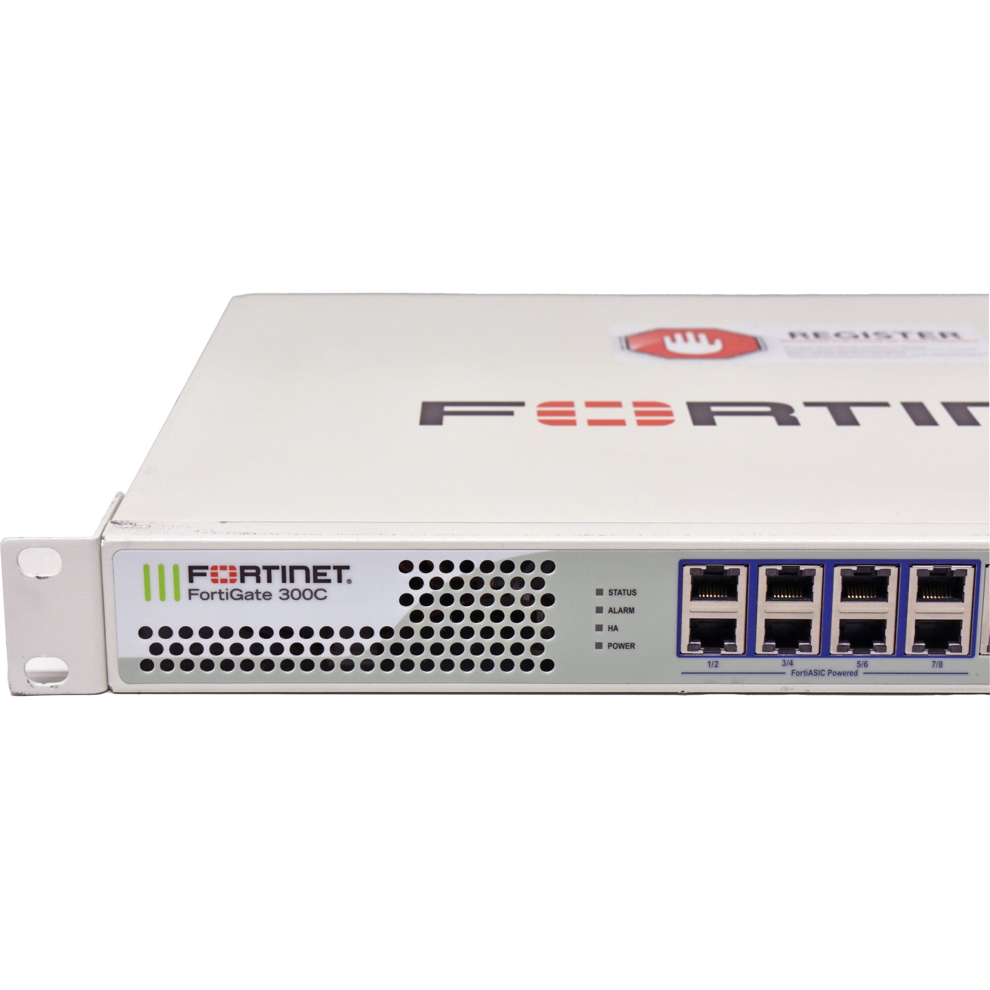 Fortinet FortiGate-300C FG-300C 10-Port RJ-45 GE Firewall +Rack Ears ...