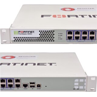 Fortinet FortiGate-300C FG-300C 10-Port RJ-45 GE Firewall +Rack Ears ...