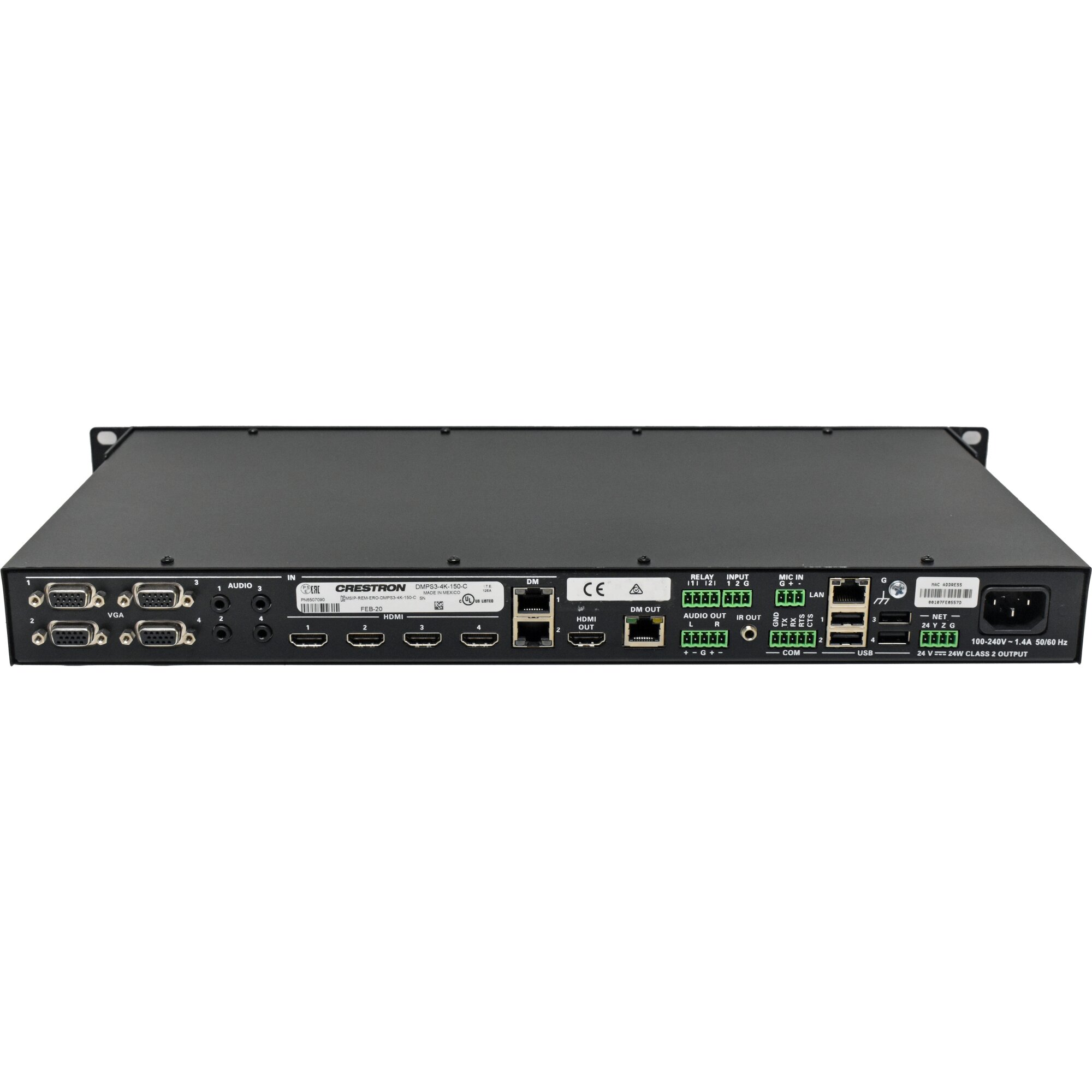Crestron DMPS3-4K-150-C 3-Series DM 4K Presentation System +Rack Ears ...