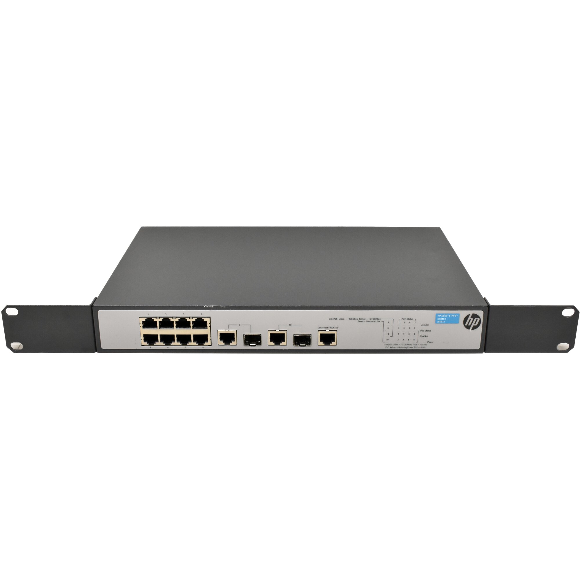 HP 1910-8-PoE+ JG537A 8-Port RJ-45 100 Mbps PoE+ Switch 2x 1G RJ-45 2x ...