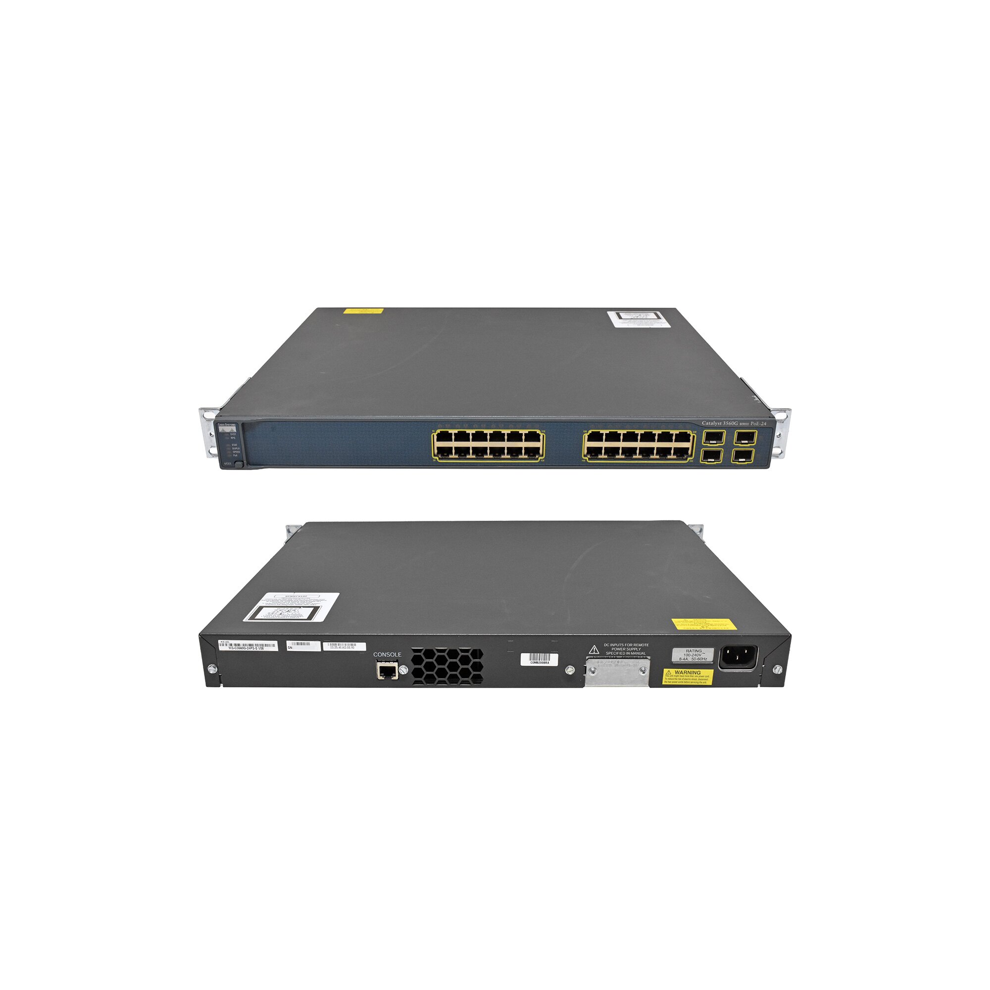Cisco Catalyst WS-C3560G-24PS-S 24-Port PoE Gigabit Ethernet Switch 4x ...