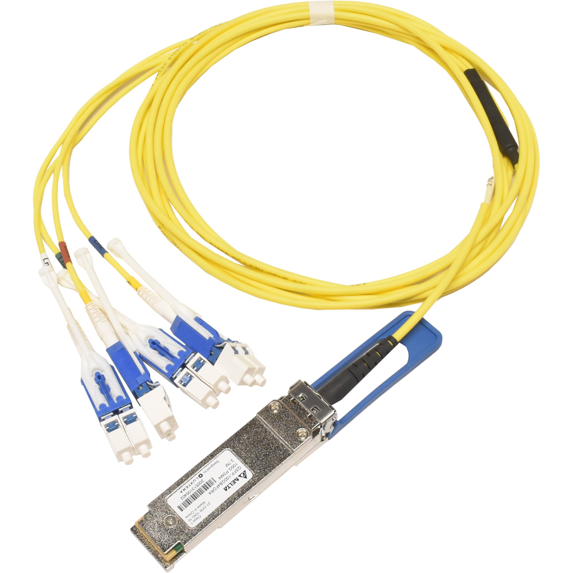 Delta QSFP-100GB4FDRA 2.7m 100G PSM4 QSFP+ auf 4x 25G duplex LC Cable ...
