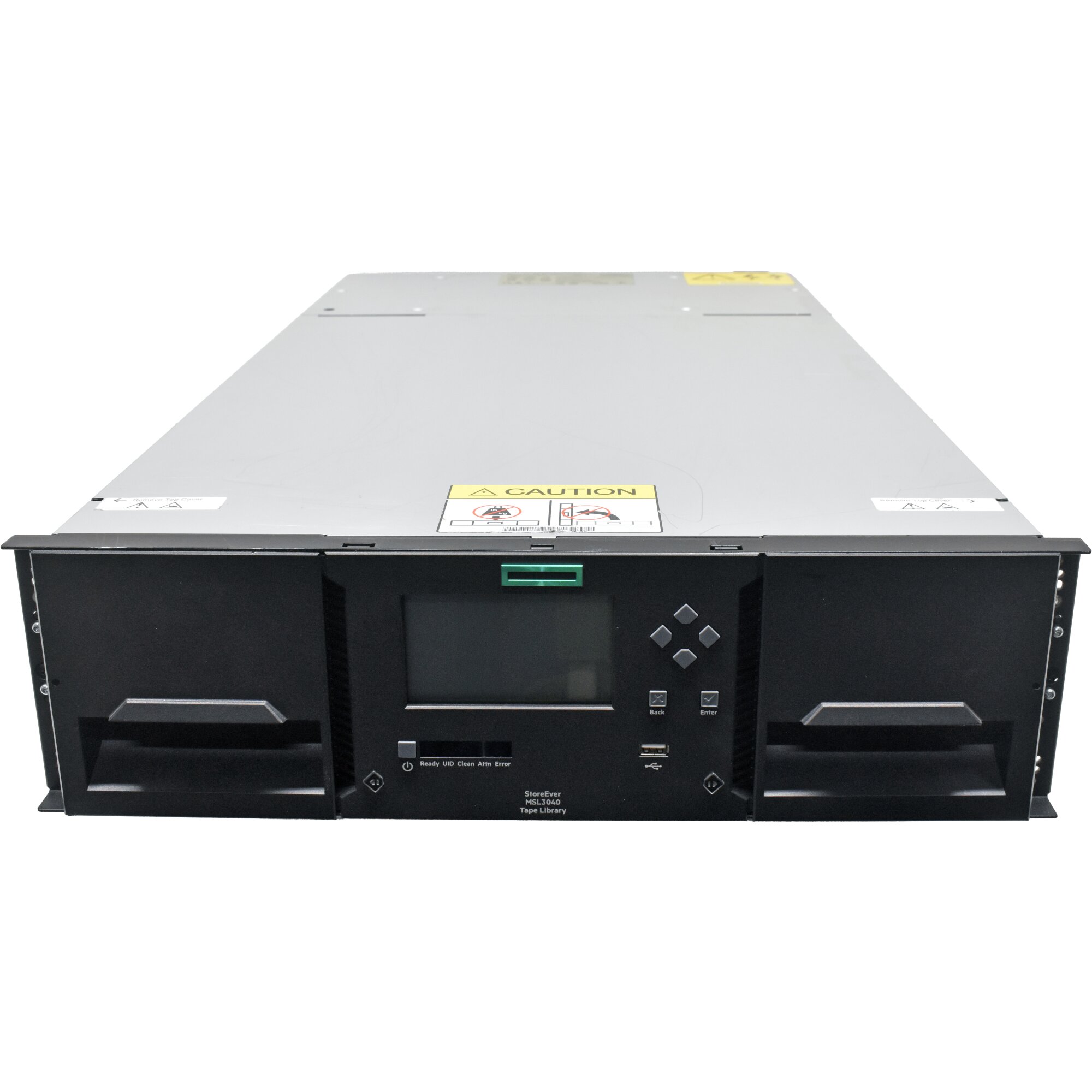 HP StoreEver MSL3040 Q6Q62B Base Tape Library +Controller Card 2xPSU no ...