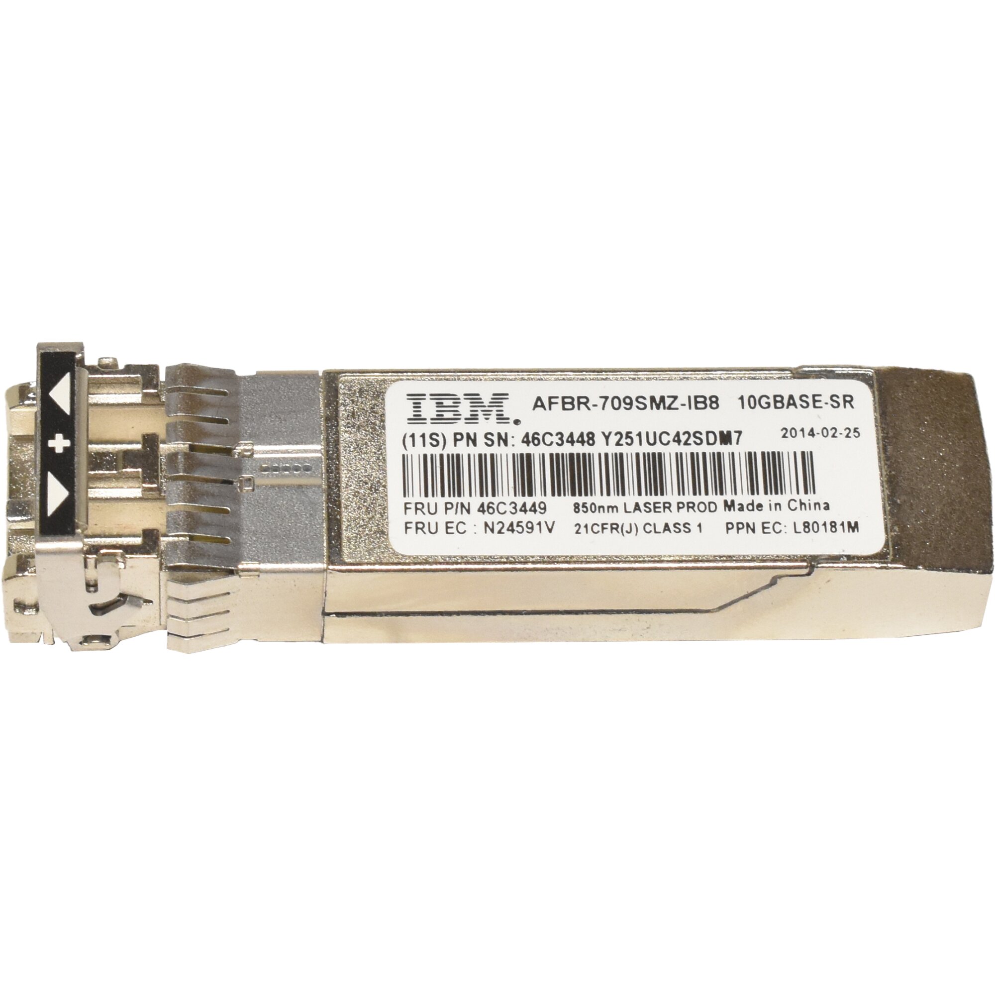 IBM AFBR-709SMZ-IB8 10GB FC SFP+ SR 850nm Transceiver 46C3448 46C3449