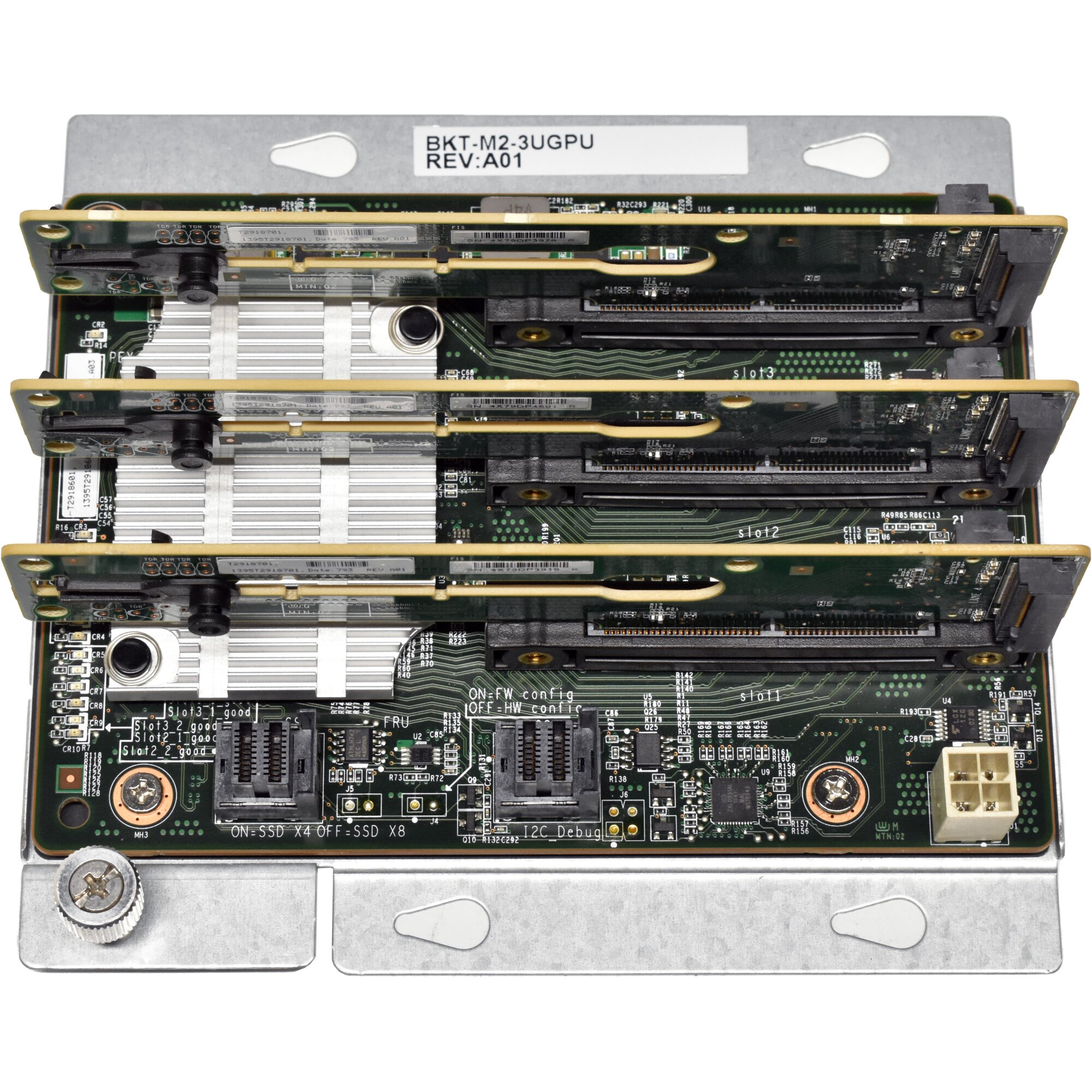 ZT Systems BKT-M2-3UGPU T2918601 3-Port NVMe BOSS Card +M.2 Expansion ...