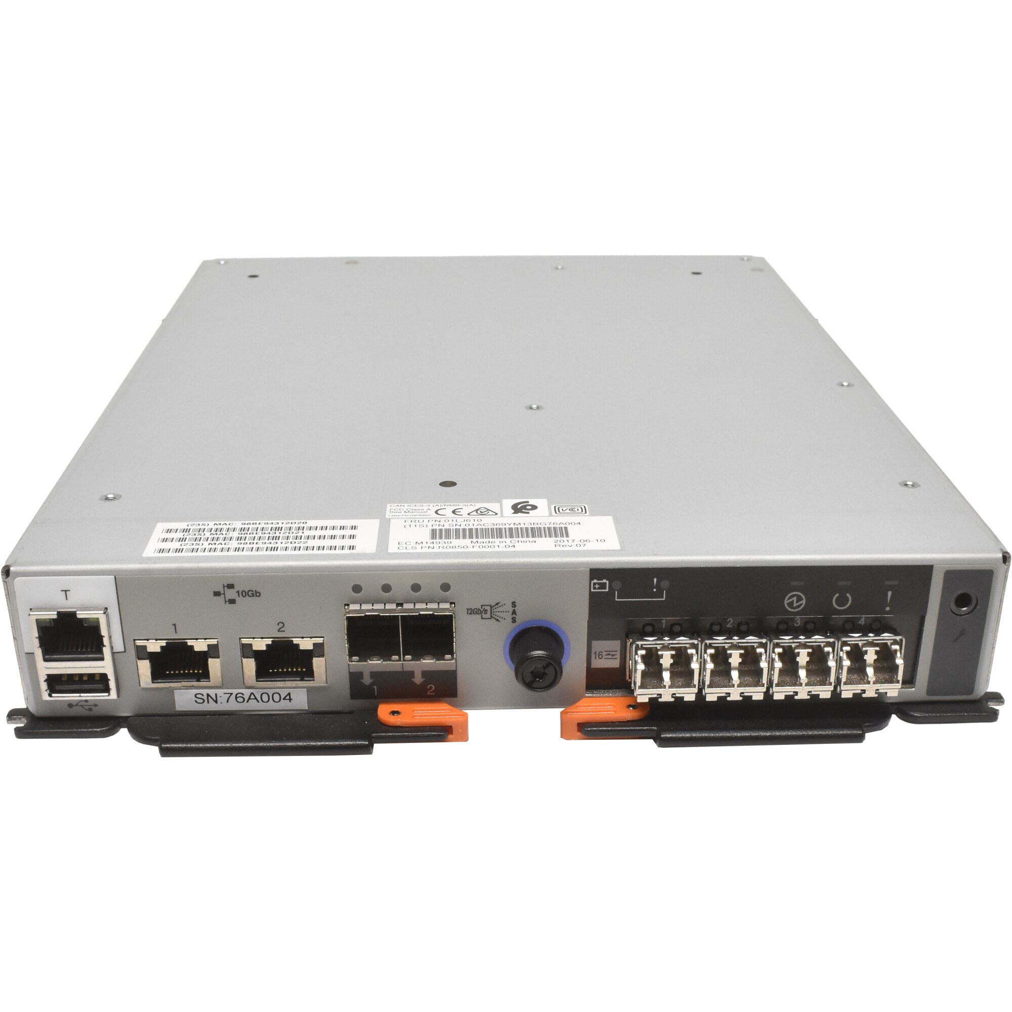 IBM 01LJ610 Controller Node Canister für Storwize V5030 V5030F + 4x ...