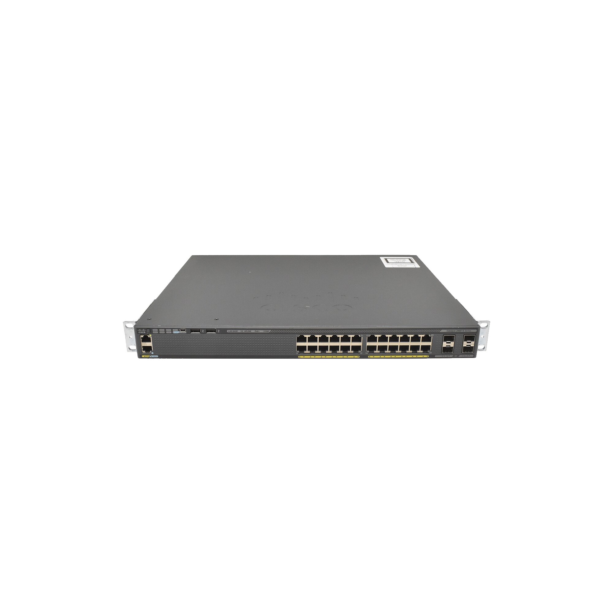 Cisco WS-C2960X-24PS-L 24-Port PoE+ GE Switch 4x SFP GE +Stack Module +Rack Ears - Piospartslap
