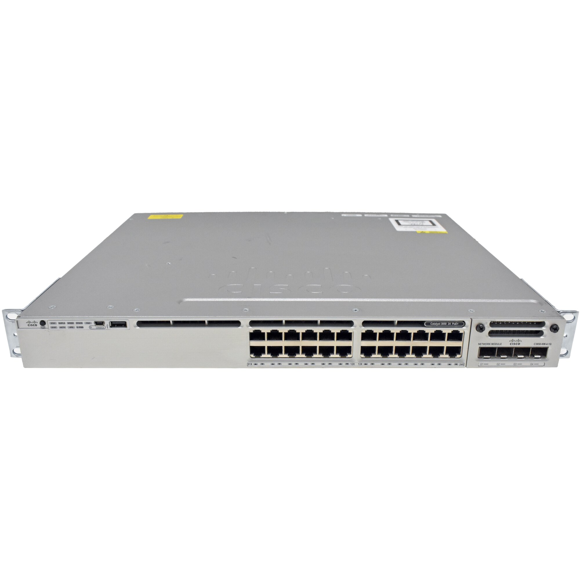 Cisco Catalyst WS-C3850-24P-S 24-Port PoE+ GE Switch + Module C3850-NM ...