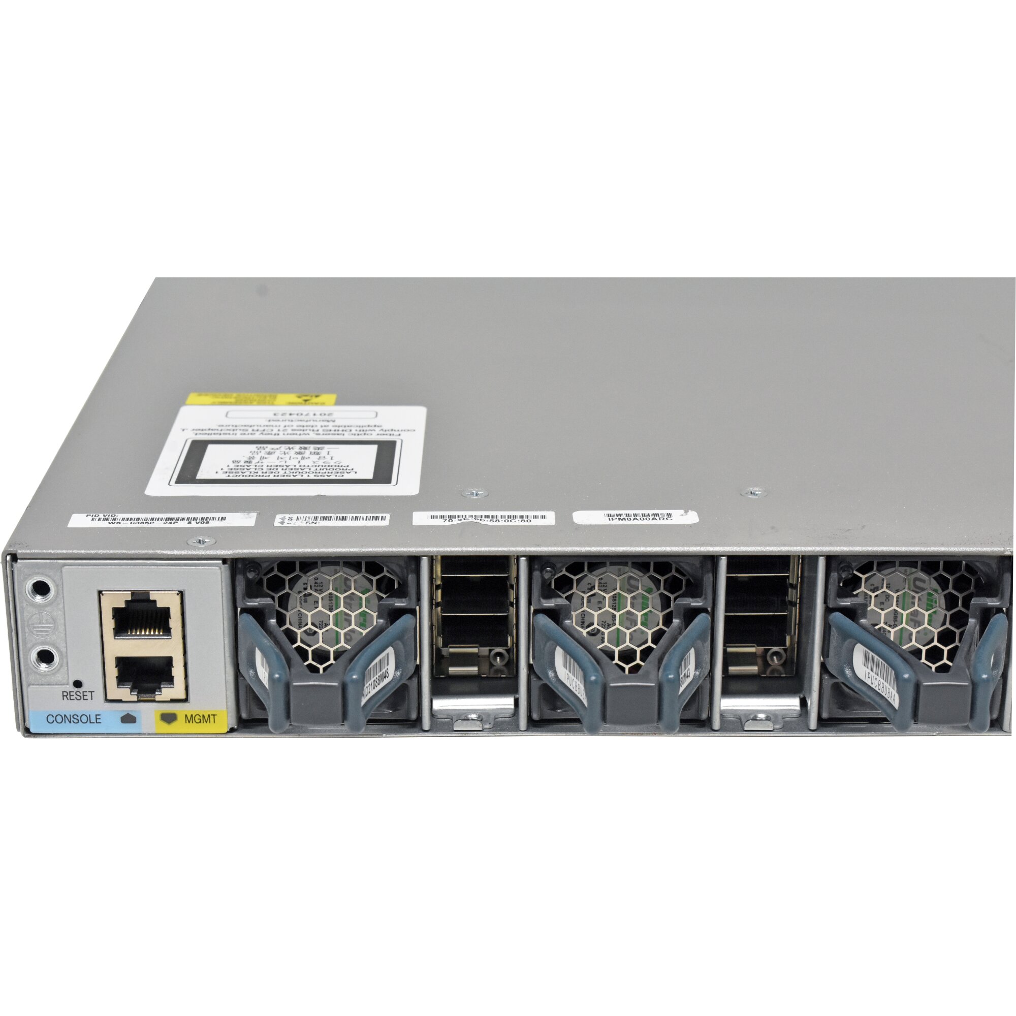 Cisco Catalyst WS-C3850-24P-S 24-Port PoE+ GE Switch 1x PSU Rack Ears ...