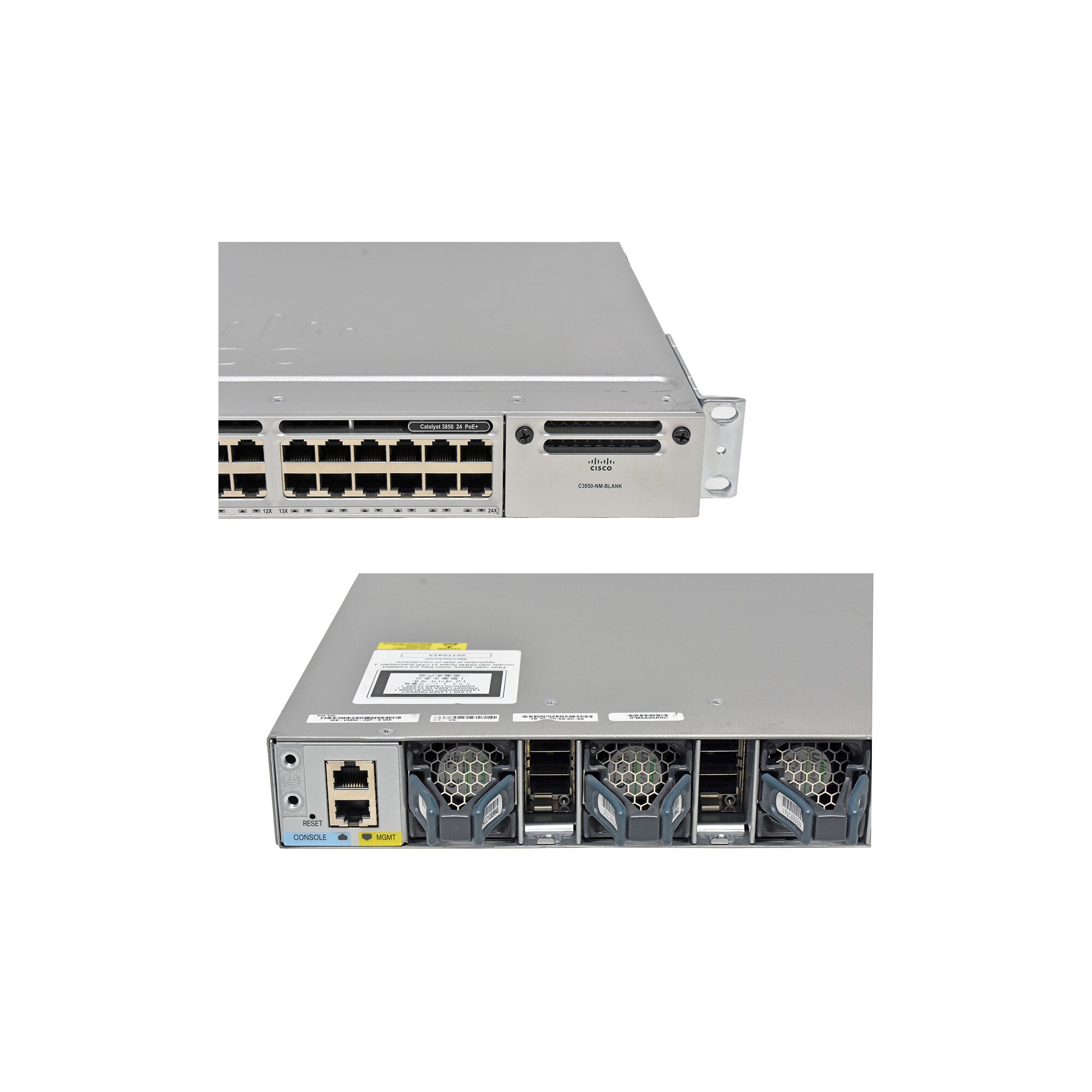 Cisco Catalyst WS-C3850-24P-S 24-Port PoE+ GE Switch 1x PSU Rack Ears ...