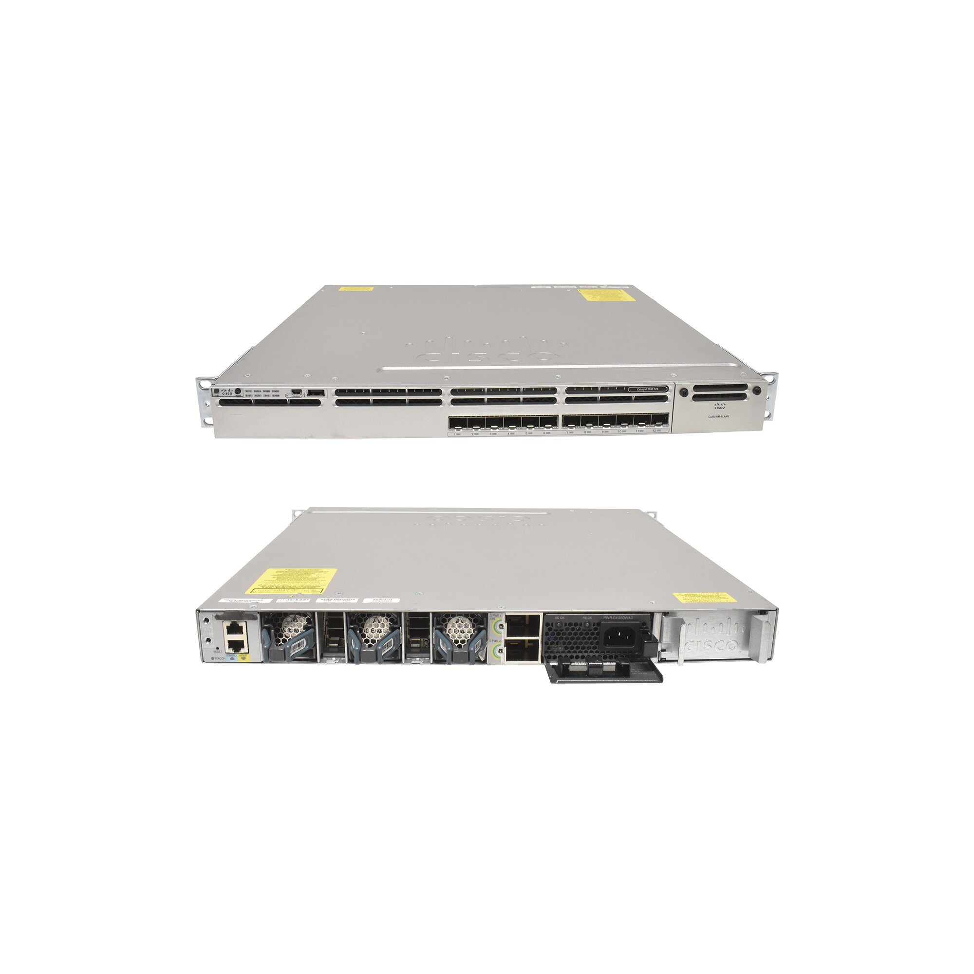 Cisco Catalyst WS-C3850-12S-S 12-Ports SFP GE Switch 1x PSU Rack Ears ...