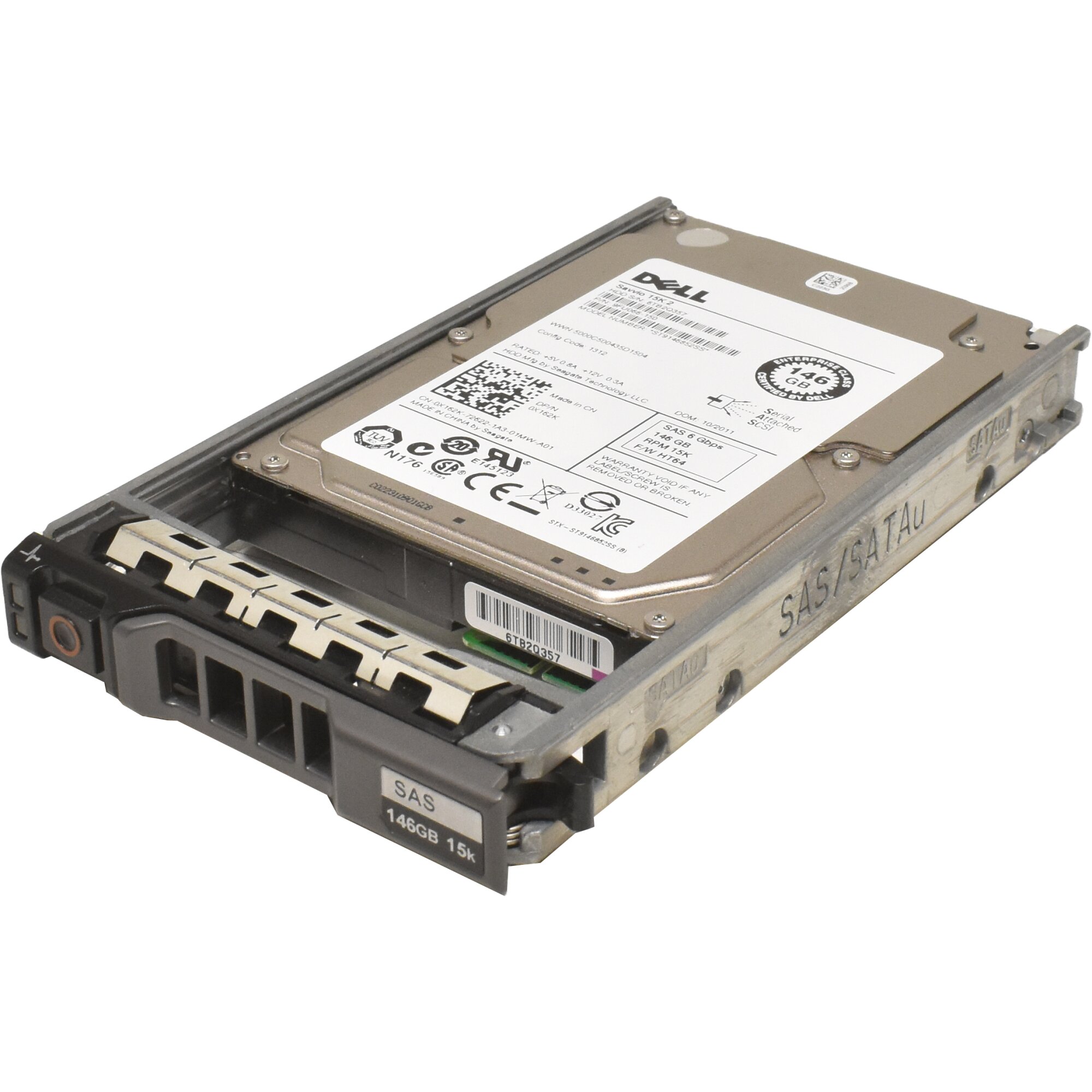Dell 146GB 2.5" 15K 6G SAS HDD Festplatte ST9146852SS 0X162K + Rahmen ...