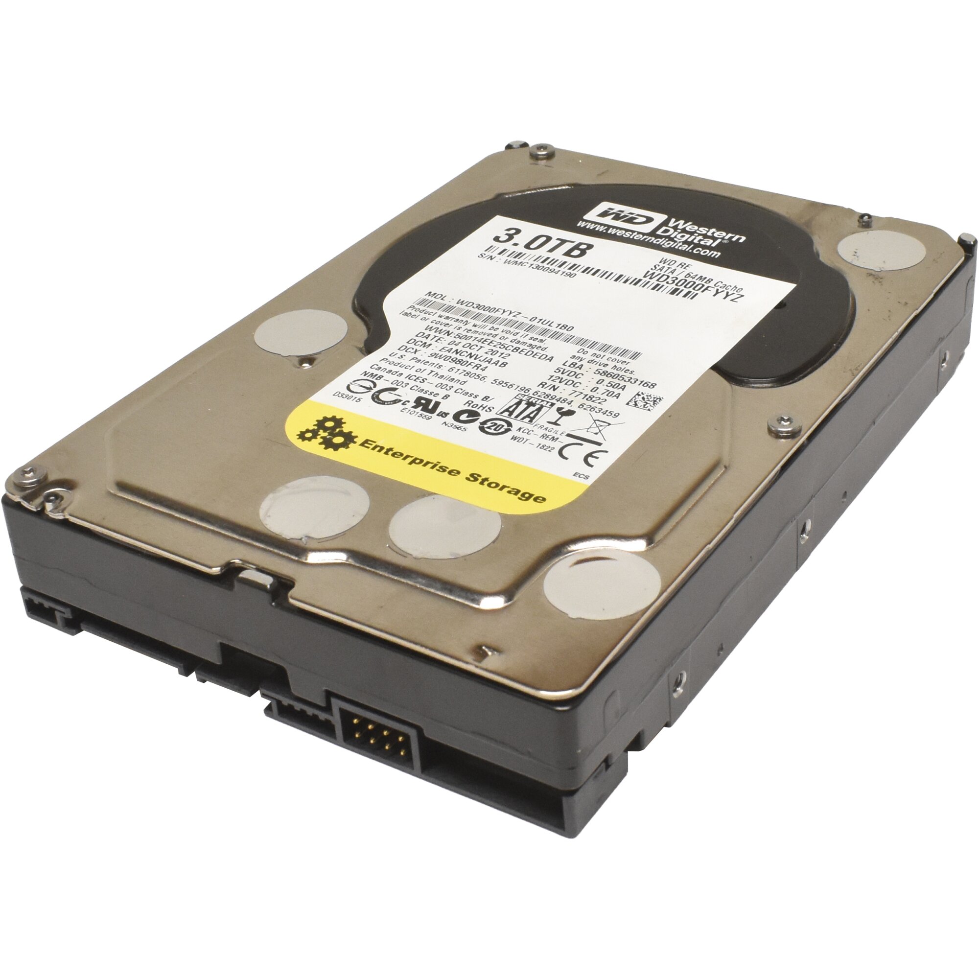 Western Digital RE 3TB 3.5" 7.2K SATA 6G HDD Festplatte WD3000FYYZ ...