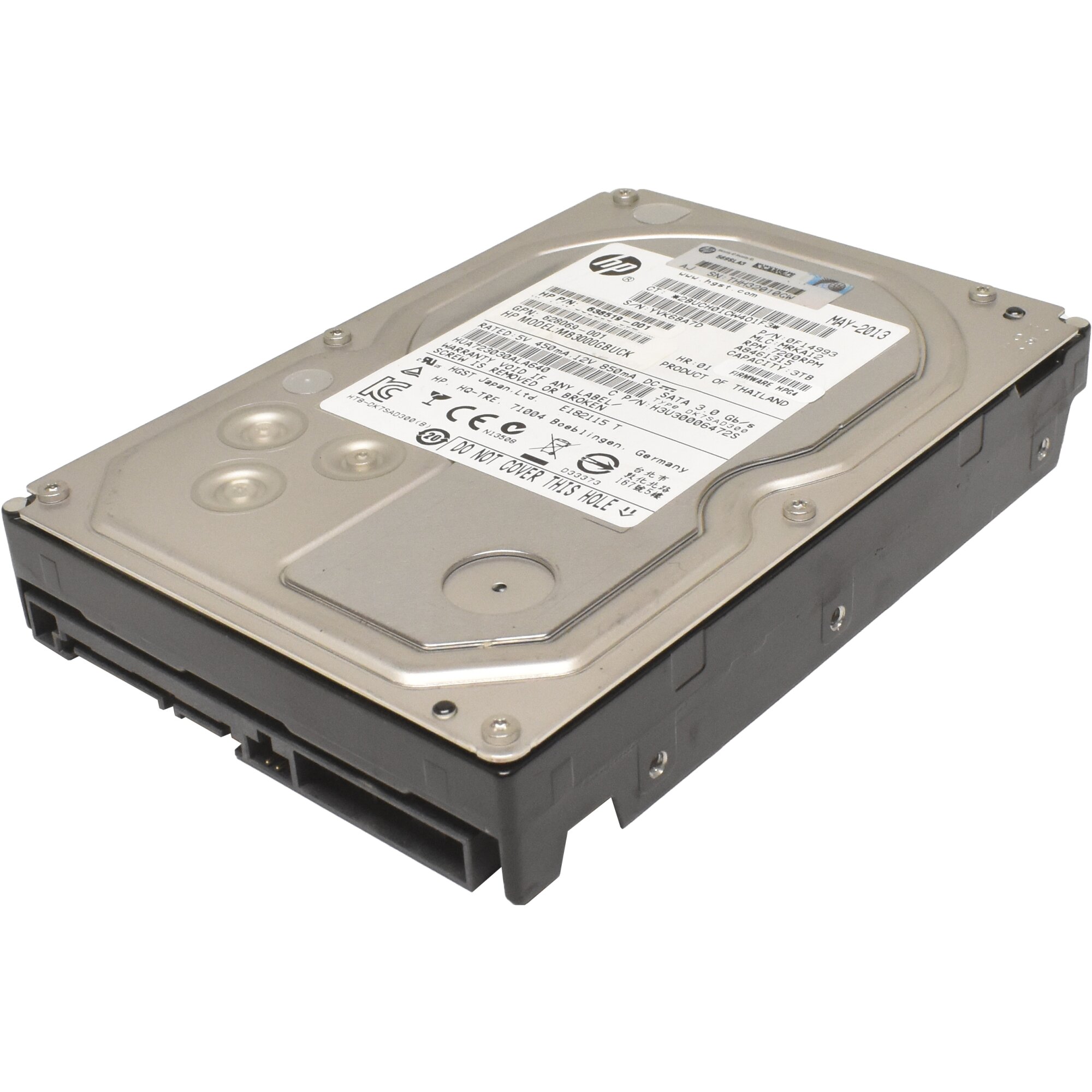 HP Hitachi 3TB 3.5" 7.2K SATA 3G HDD Festplatte HUA723030ALA640 638519-001